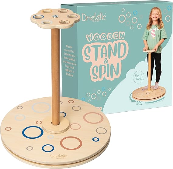 Amazon.com: Driddle Wooden Stand and Spin Toy | Balance Board 360 ...