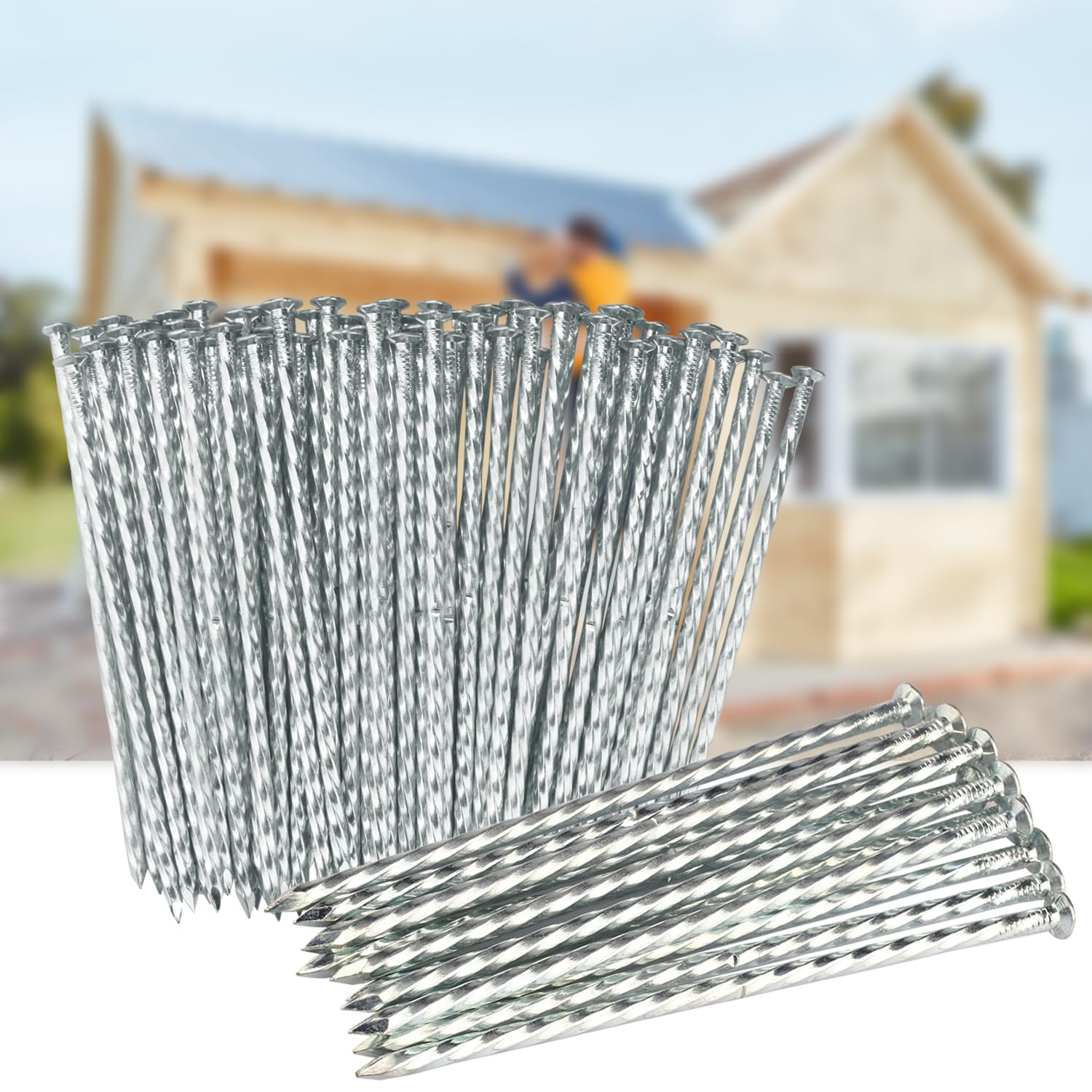 Snapklik.com : 60 PCS 8 Inch Spiral Metal Galvanized Landscape Spikes ...