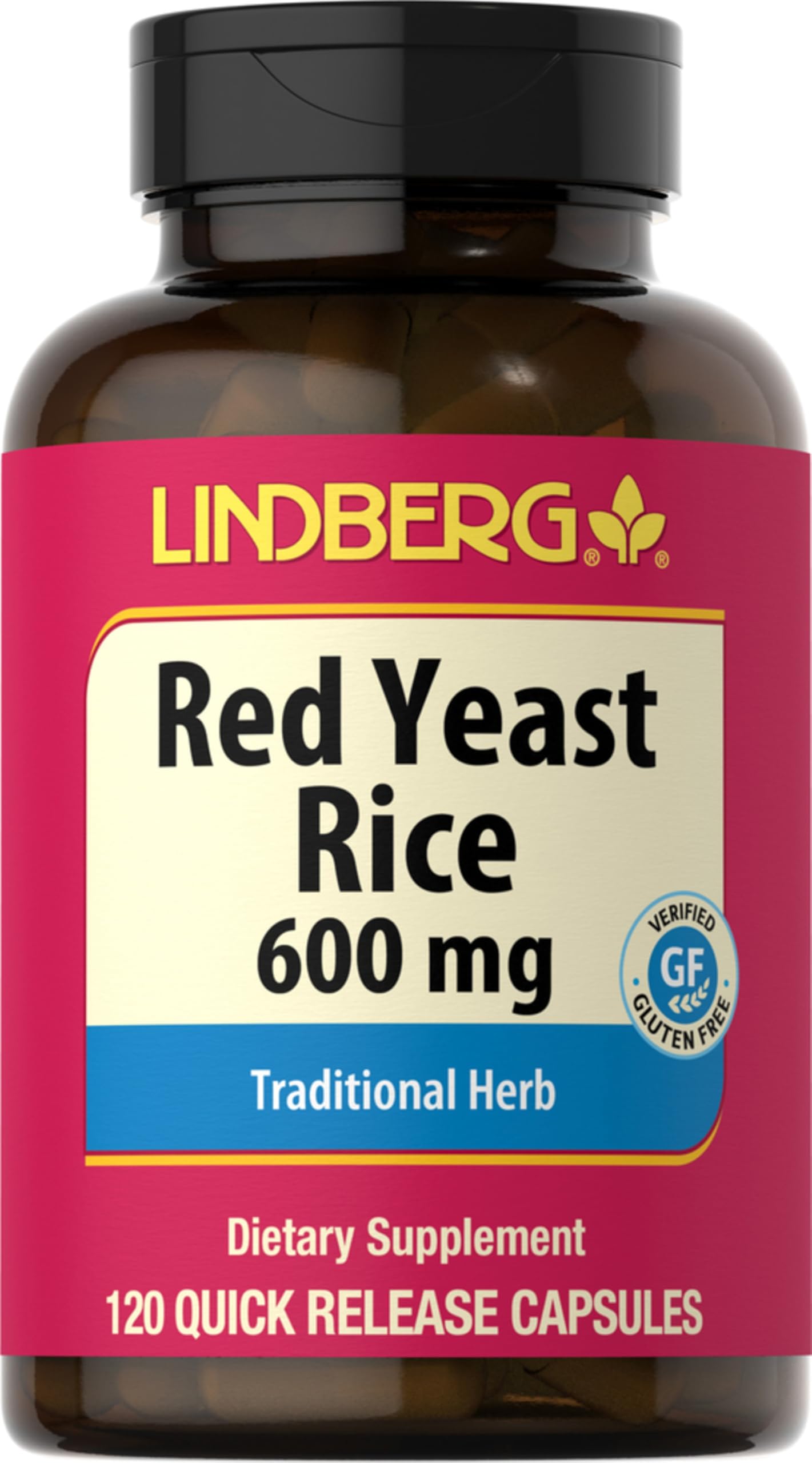 Amazon.com: Lindberg Red Yeast Rice | 600mg | 120 Capsules ...