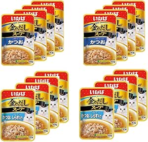 Amazon.co.jp: チャオ (CIAO) いなば 金のだしスープ かつお 30g×8袋 かつおしらす 30g×8袋 合計16袋 : ペット用品
