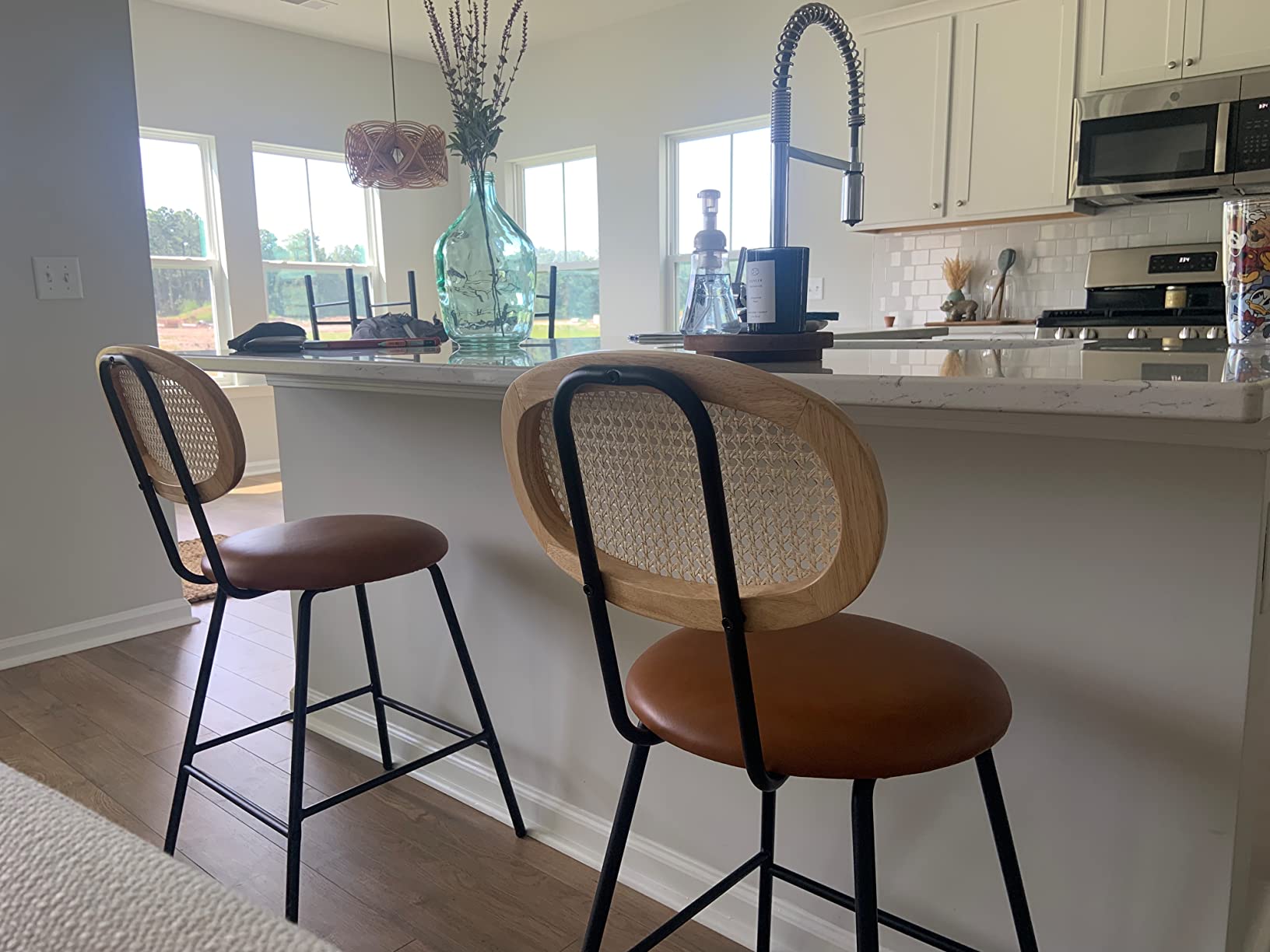 $28/mo - Finance Bar Stools High Chair Bar Stools Set of 2, Modern ...