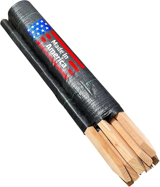 Amazon.com : Sandbaggy 3 ft x 100 ft Black Silt Fence with Wooden ...