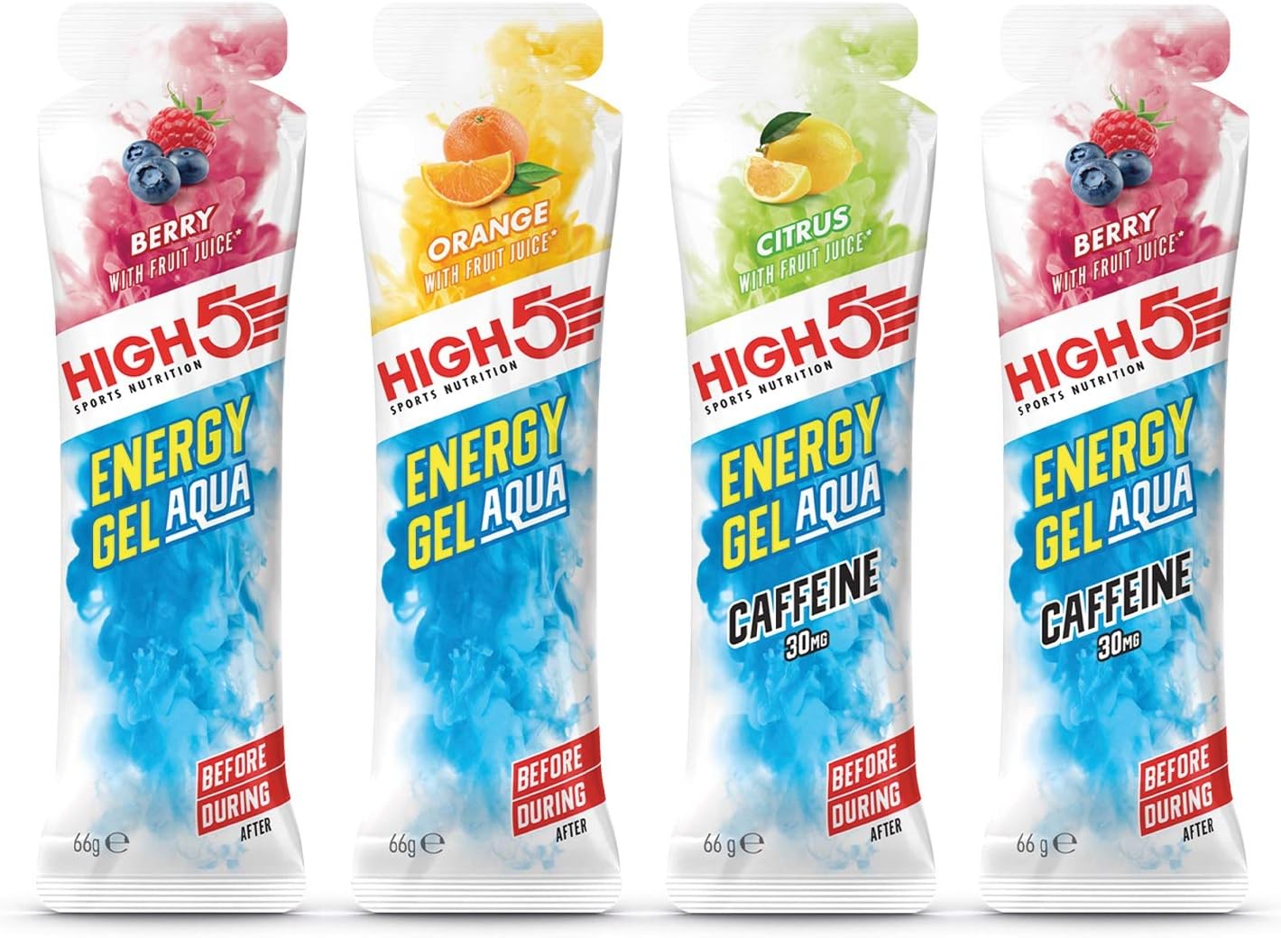 HIGH5 Energy Gel Aqua Caffeine Hit Liquid Quick Release Energy On The ...