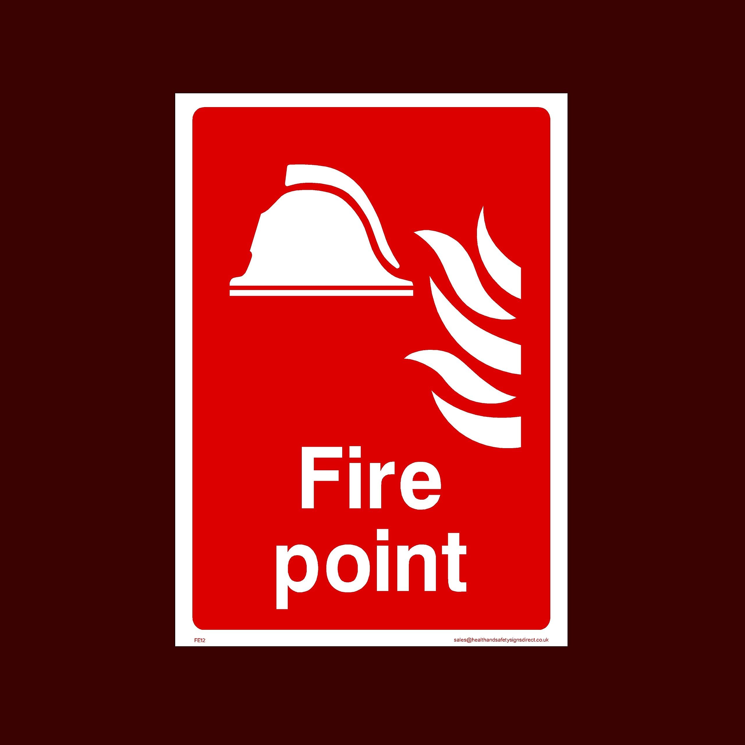 Fire Point Plastic Sign - Fire, Alarm, Extinguisher, Fire Exit, Arrow ...