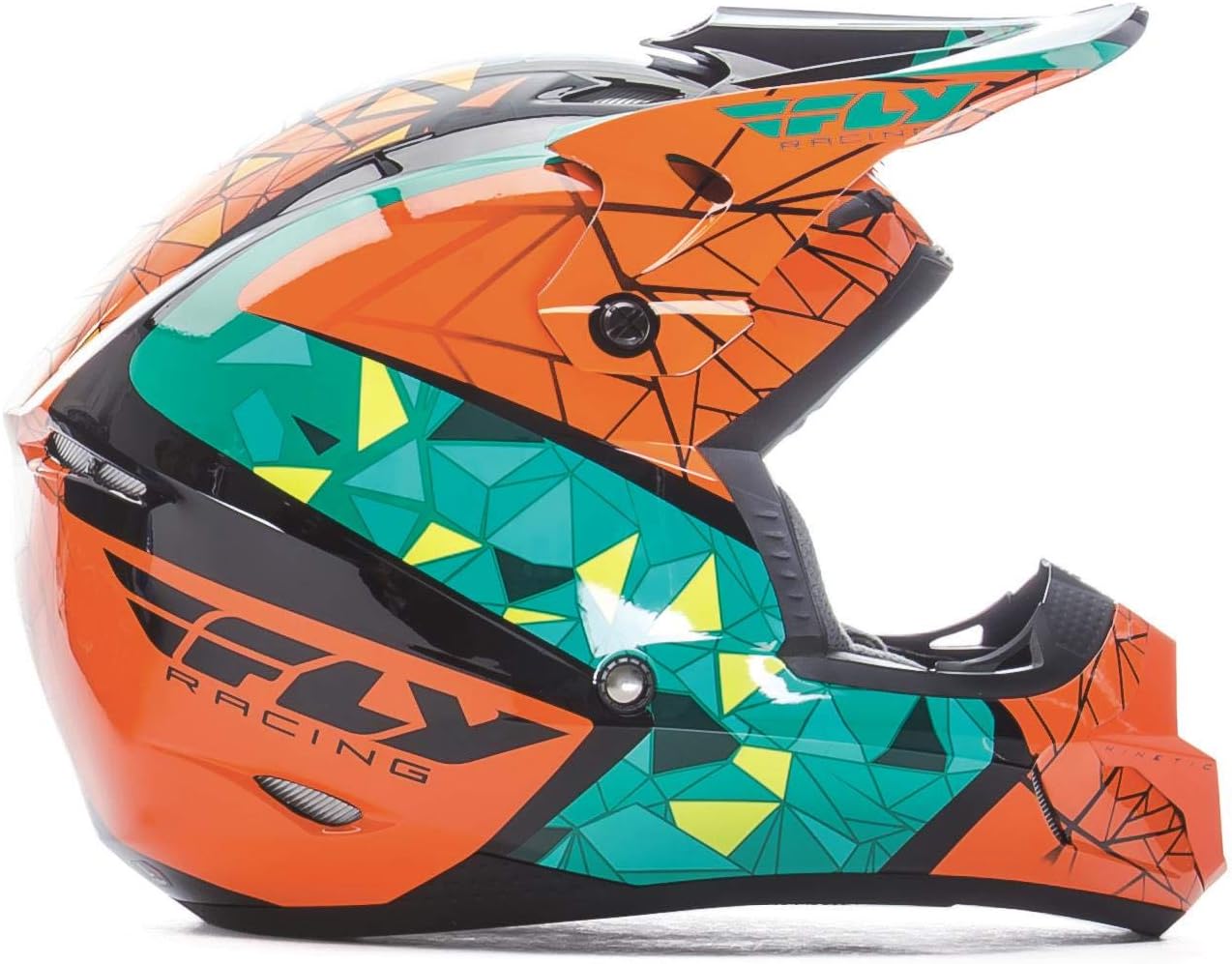 Amazon.com: FLY RACING KINETIC CRUX HELMET TEAL/ORANGE/BLACK 2X ...