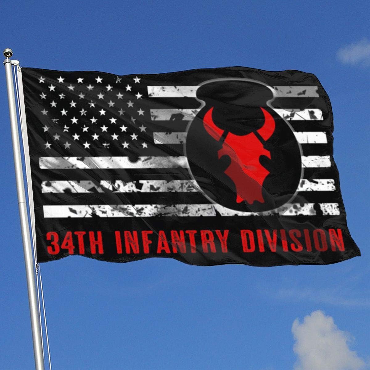 Amazon.com : ZBGIGB 34th Infantry Division Flag 3x5 Foot Flags Outdoor ...