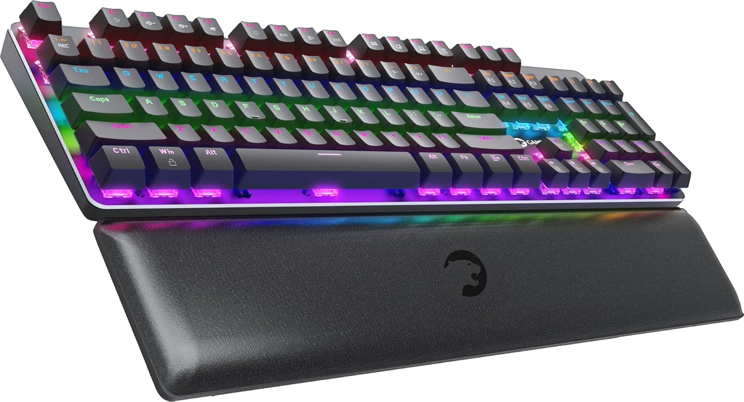 Amazon.com: GAMEPOWER Ogre Rainbow Mechanical Gaming Keyboard, 104 Full ...
