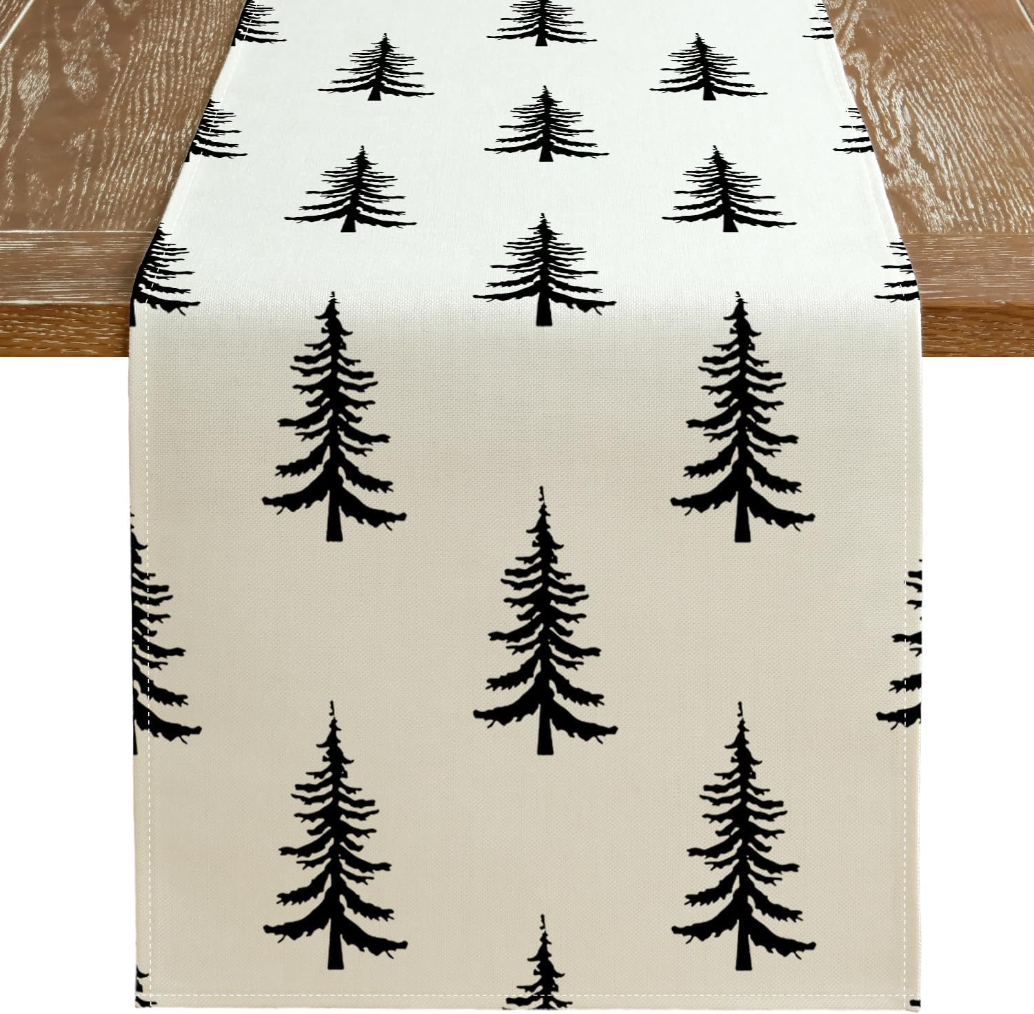 Amazon.com: ARKENY Christmas Tree Table Runner 13x72 Inches, Beige ...