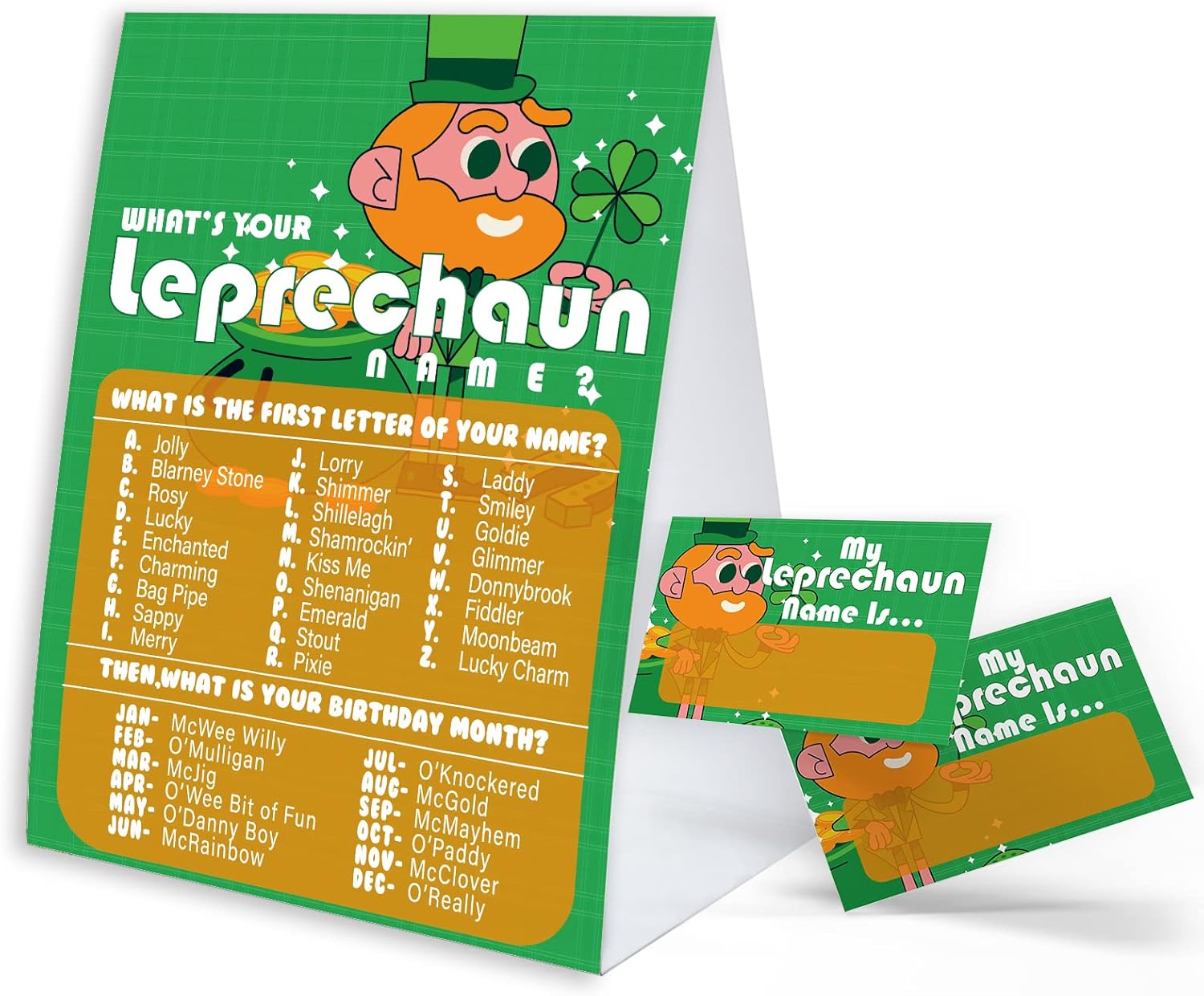 Amazon.com: What's Your Leprechaun Name Game For St' Patricks Day Party ...