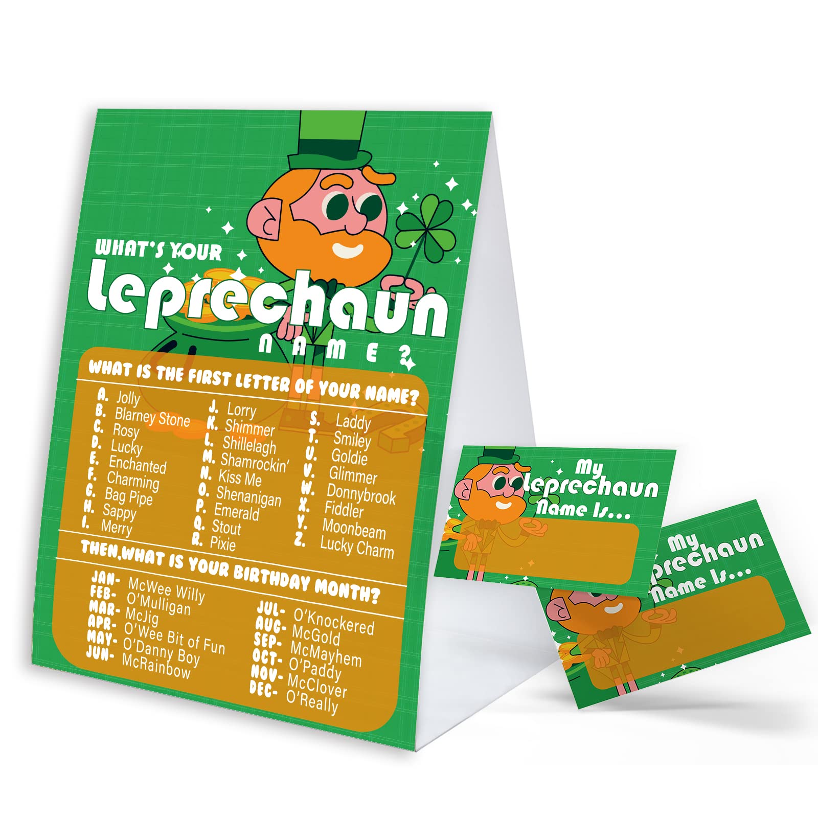 Amazon.com: What's Your Leprechaun Name Game For St' Patricks Day Party ...