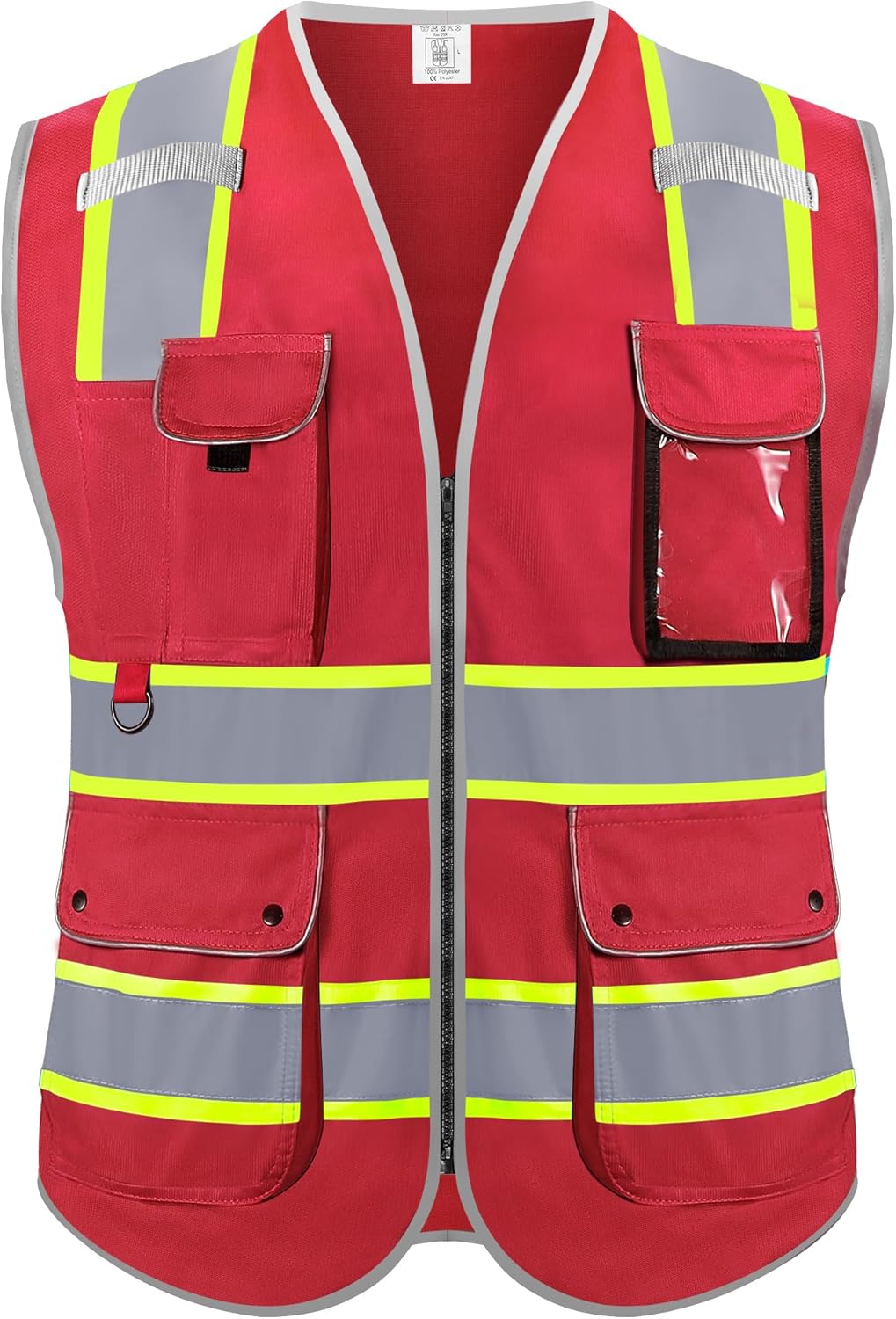 Rhino Hit Reflective Safety Vest for Men Women, High Visibility Safety ...