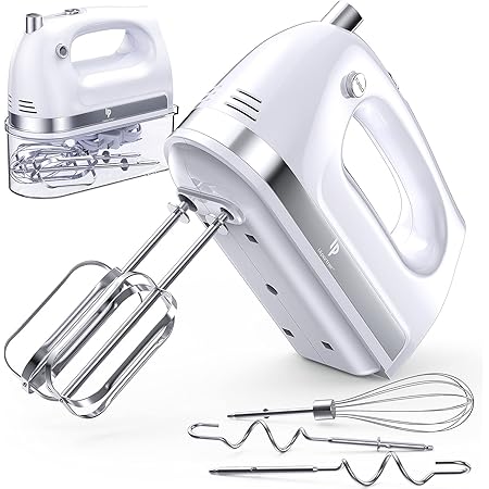 Mueller Electric Hand Mixer, 5 Speed 250W Turbo with Snap-On Storage ...
