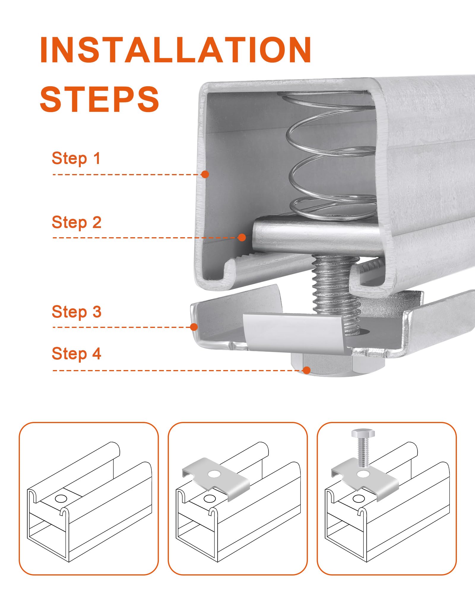 Snapklik.com : M10 Strut Channel Nut And Bolt