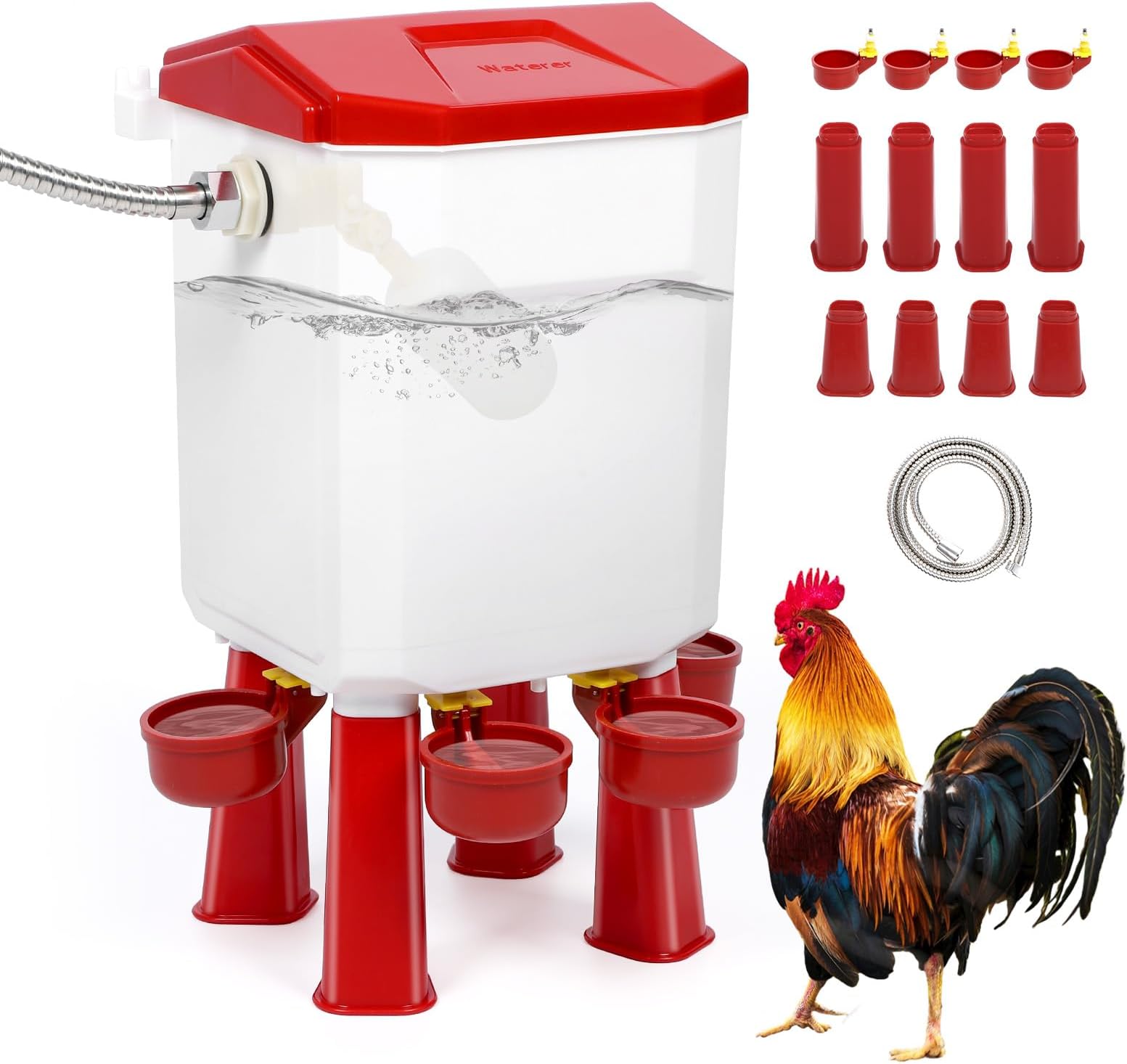 Amazon.com: Automatic Chicken Waterer with Float-Controlled System ...