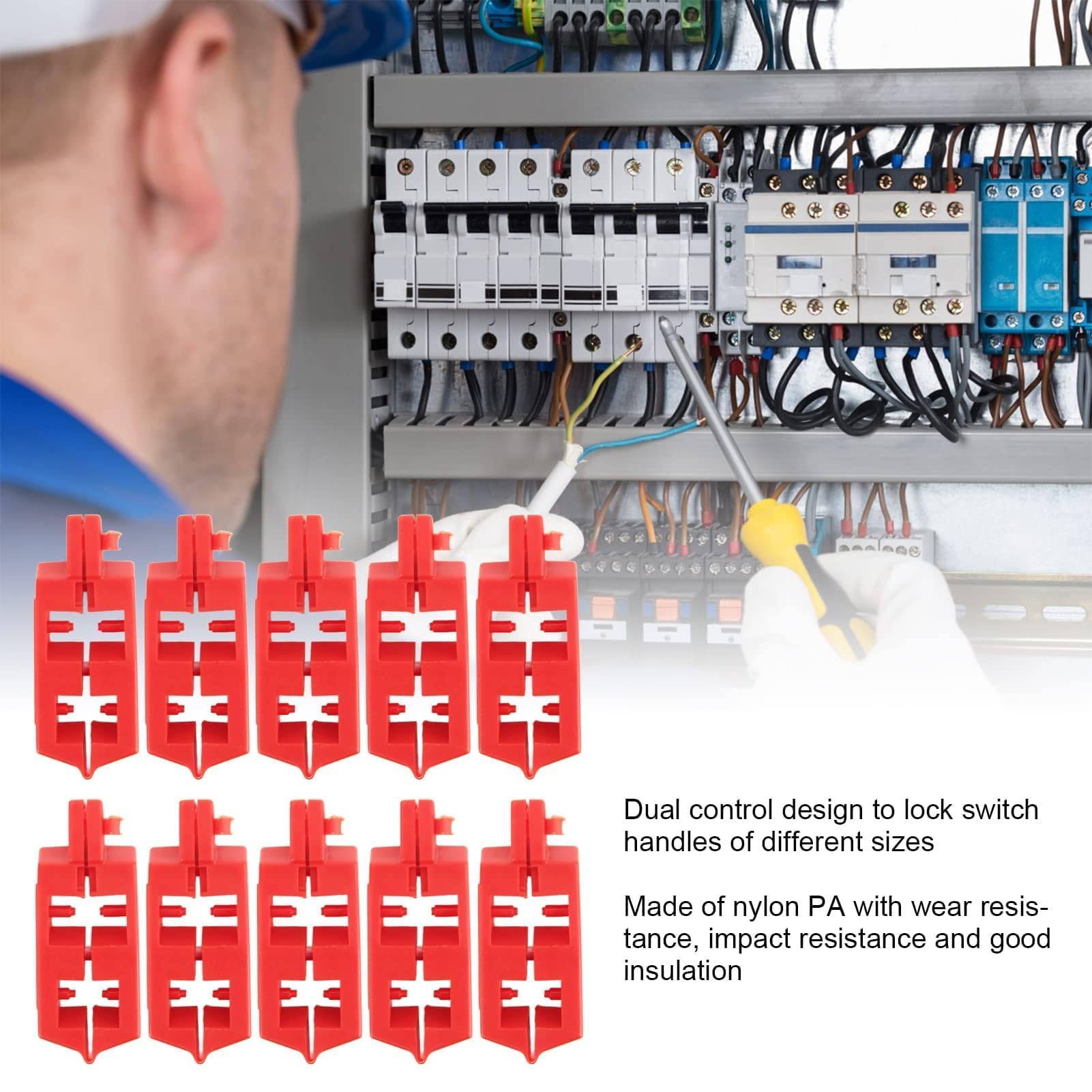 Snapklik.com : 10Pcs Snap On Circuit Breaker Lockout PA Nylon Energy ...