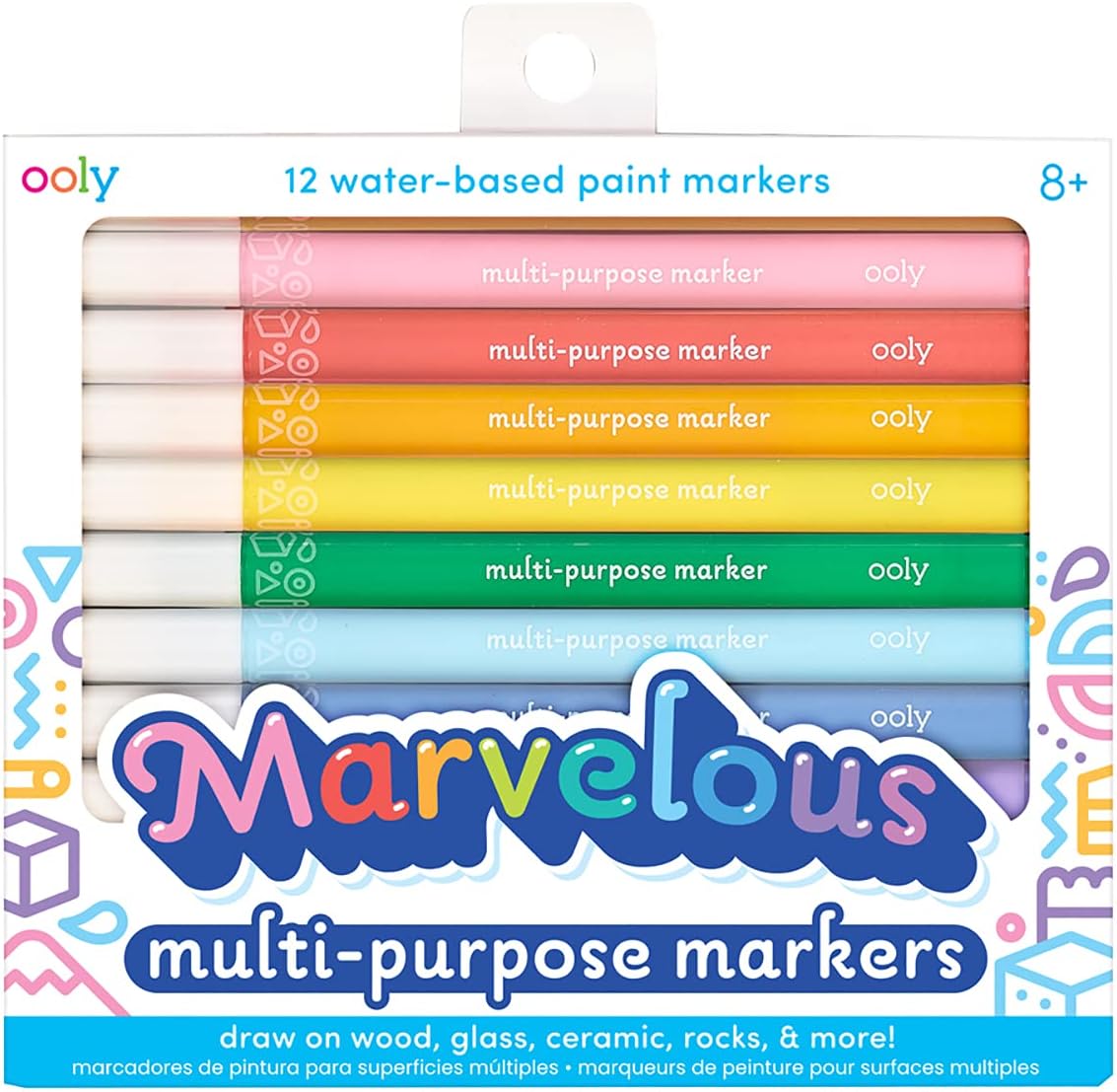 Amazon.com: Ooly Marvelous [Set of 12] Classic Colors Water Based Paint ...