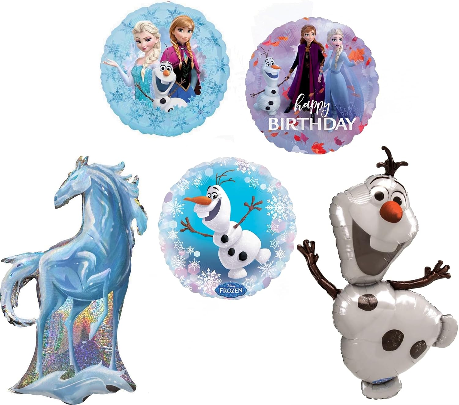 Amazon.com: Anagram Frozen Olaf Nokk Elsa and Anna Birthday Party ...