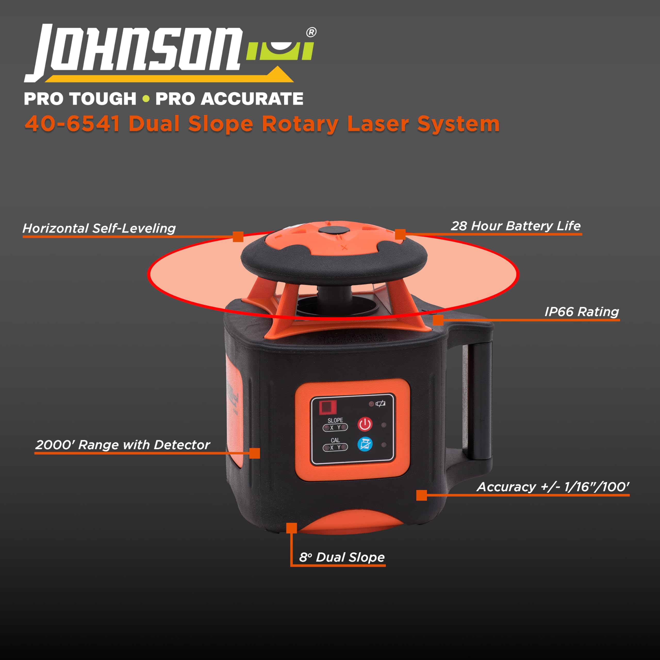 Snapklik.com : Johnson Level & Tool 40-6541 High Accuracy Dual Slope ...