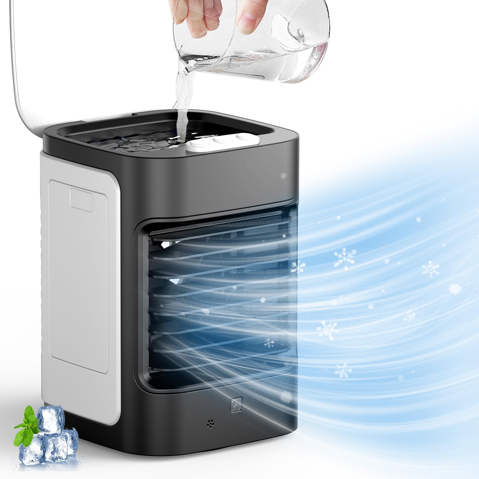 Amazon.com: BIESQYA Portable Mini Air Conditioner,3-in-1 Personal Small ...