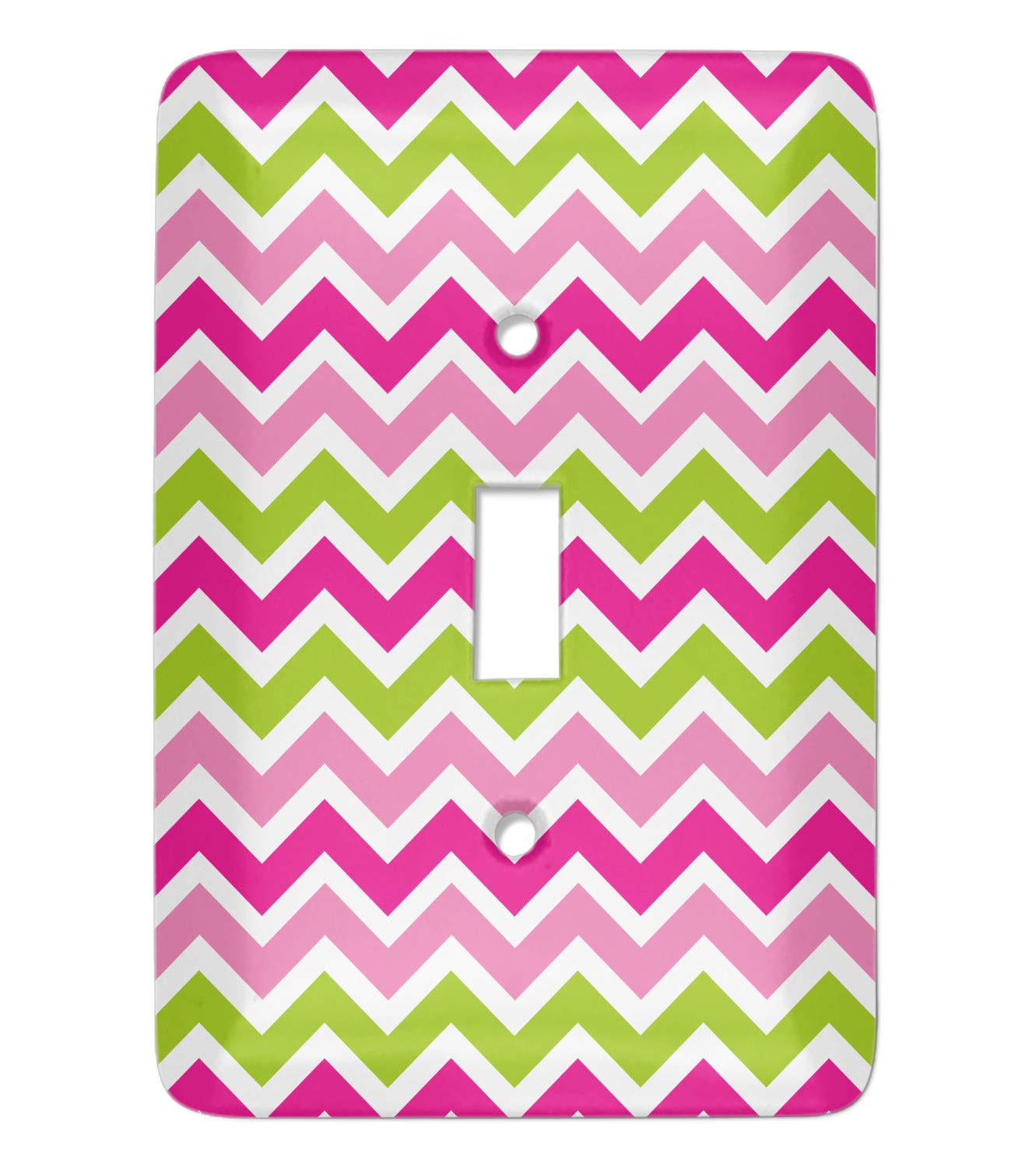 Lime Green And Hot Pink Chevron Pattern