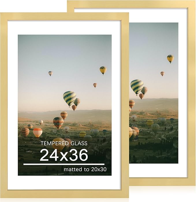 Amazon.com - ccdcc 24x36 Poster Frame Set of 2, 24 x 36 Wood Picture ...