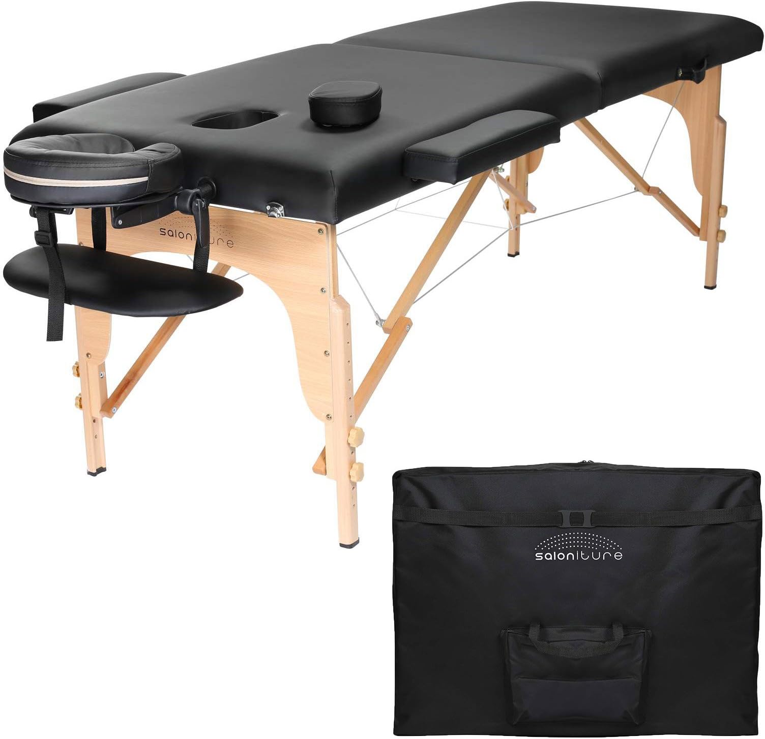 Amazon.com: Saloniture Professional Portable Massage Table with ...