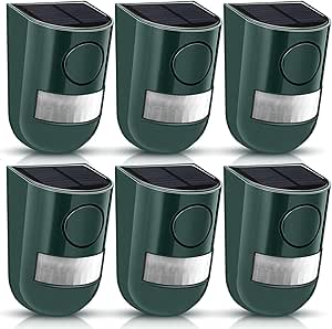 Amazon.com : Qualirey 6 Pack Solar Sound and Light Alarm Motion Sensor 129db Outdoor Security ...