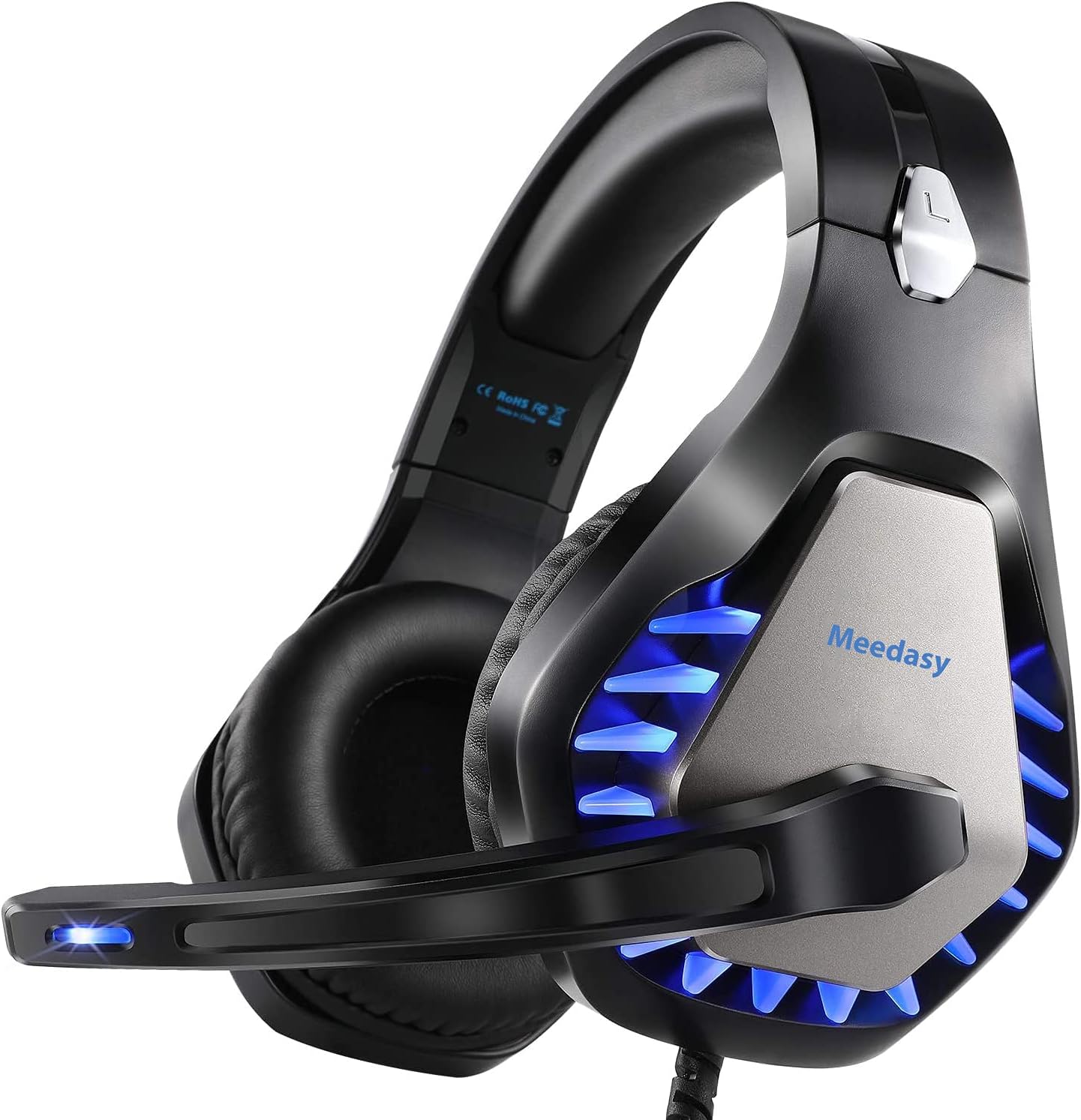 Meedasy 3.5mm Gaming Headset with Microphone LED Light,Noise Cancelling ...