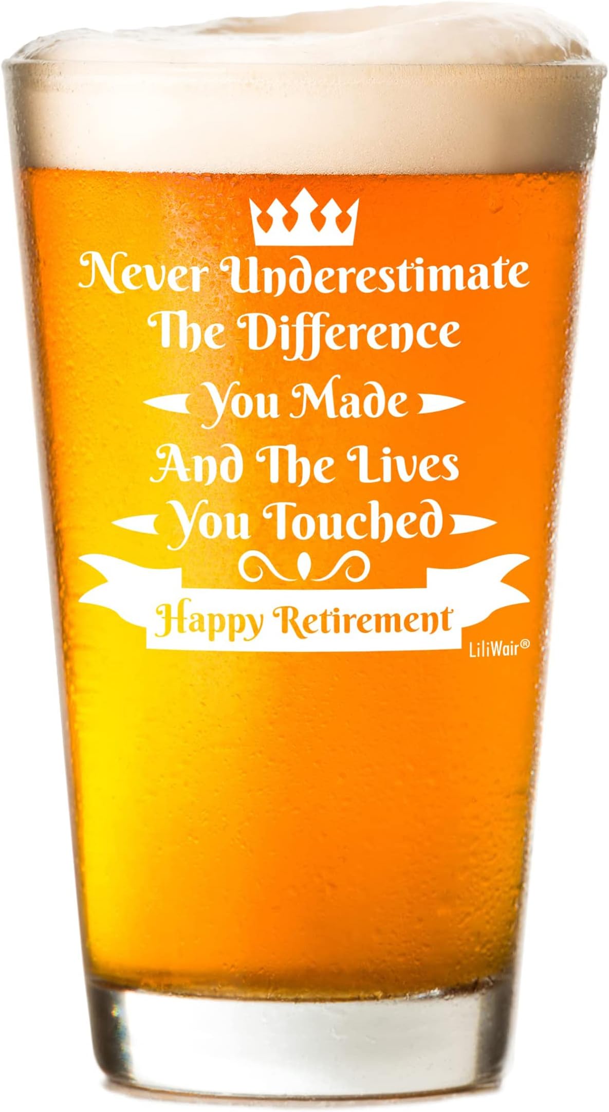 Amazon.com | Best Retirement Gift Beer Glass - Funny Etched 16 oz Pint ...