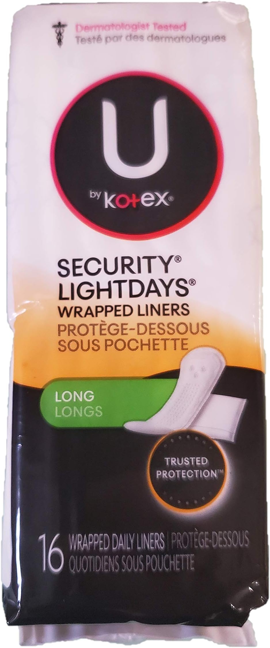 Amazon.com: Kotex Lightdays Liner, Long, 16 Count, (Pack of 6) : Health ...