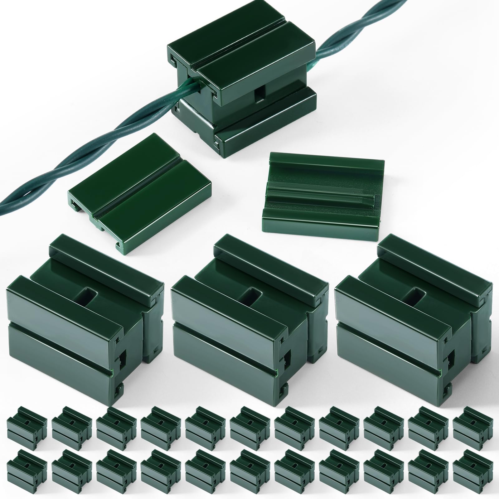 Threlaco 25 Pcs Christmas Light Wire Connectors SPT-1 Slip Plug ...