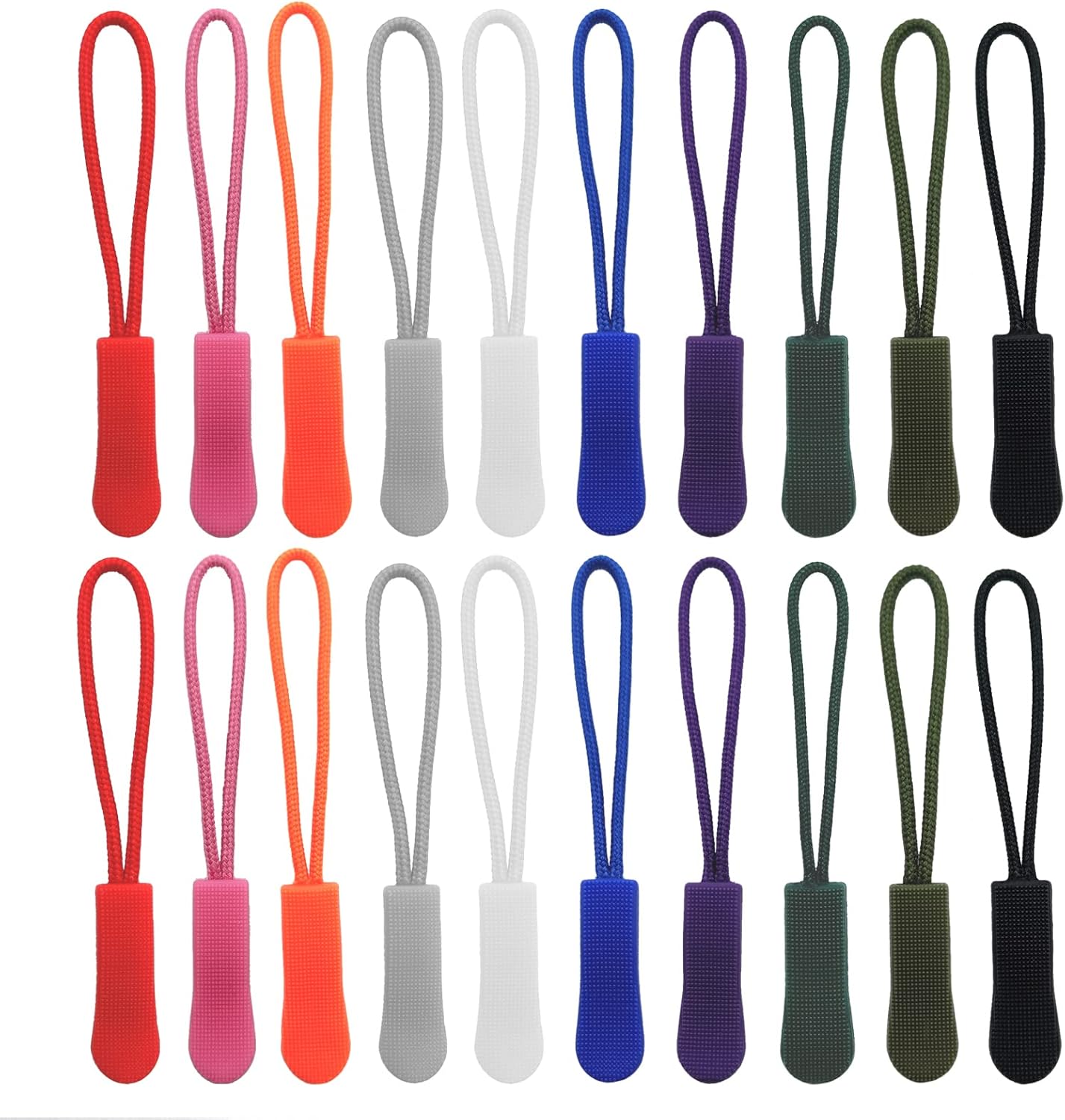 Amazon.com: 20 Pack Zipper Pulls Replacement, Colorful Zipper Pull Cord ...