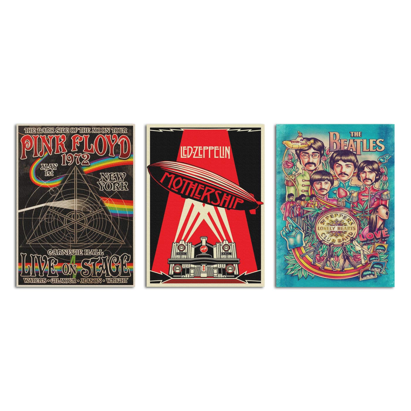 Buy LAB NO 4 Set of Three Pink Floyd 1972 Carnegie Hall | Led Zeppelin ...