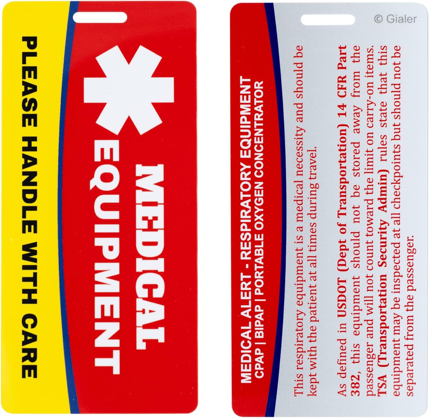 Amazon.com: Medical Equipment Luggage Tag, Medical Equipment ID ...