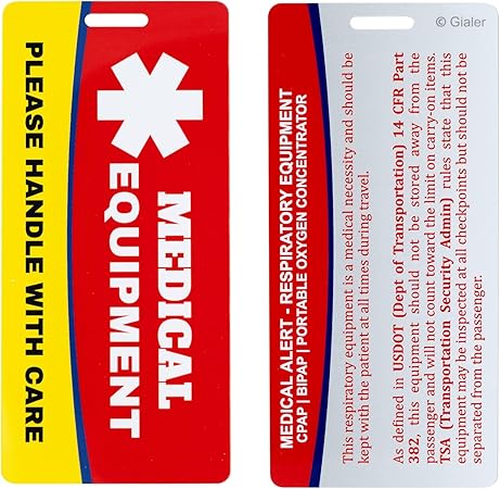 Amazon.com | Medical Equipment Luggage Tag, Medical Equipment ID ...