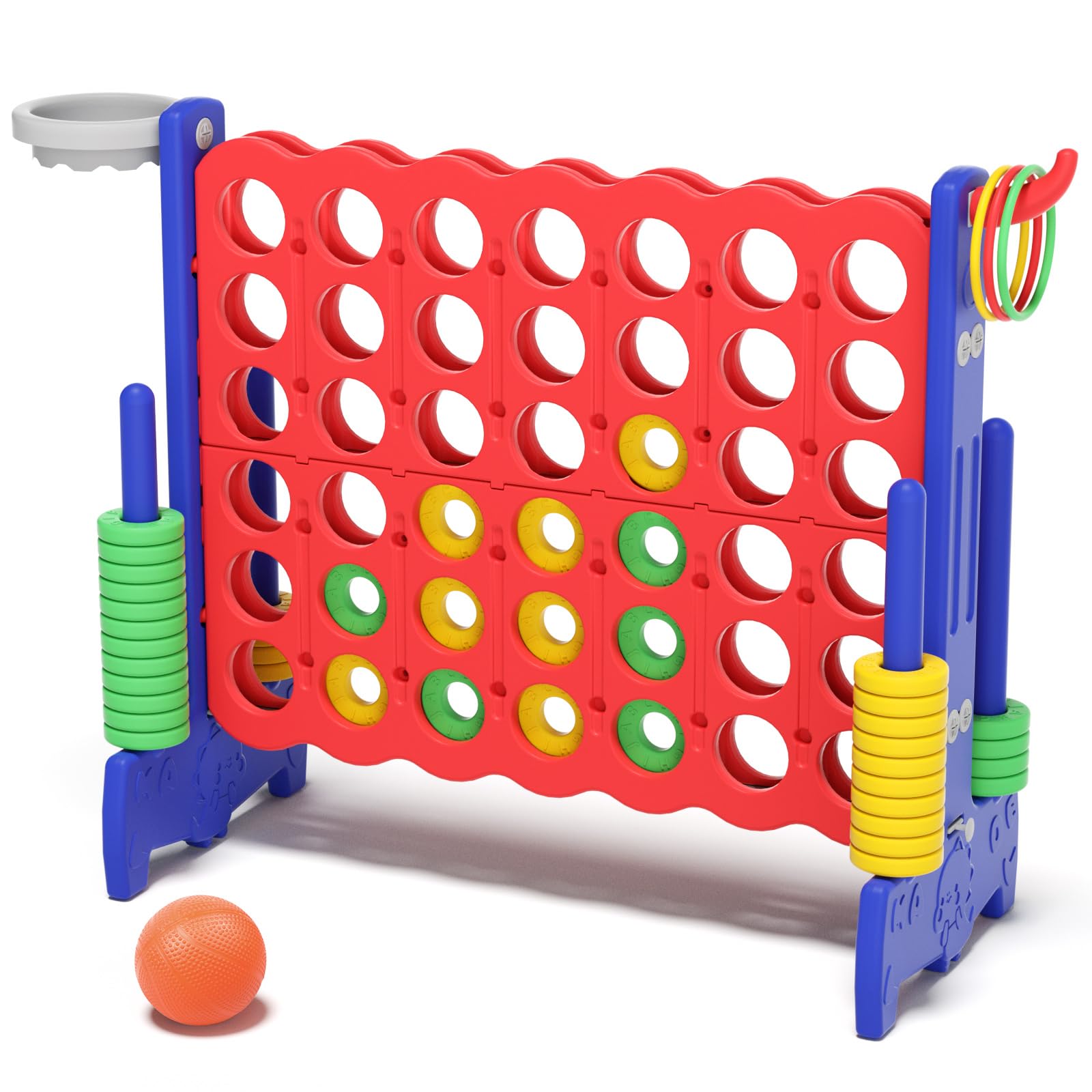 Amazon.com: XJD Giant 4-in-A-Row Jumbo Connect Game, 4-to-Score Game ...