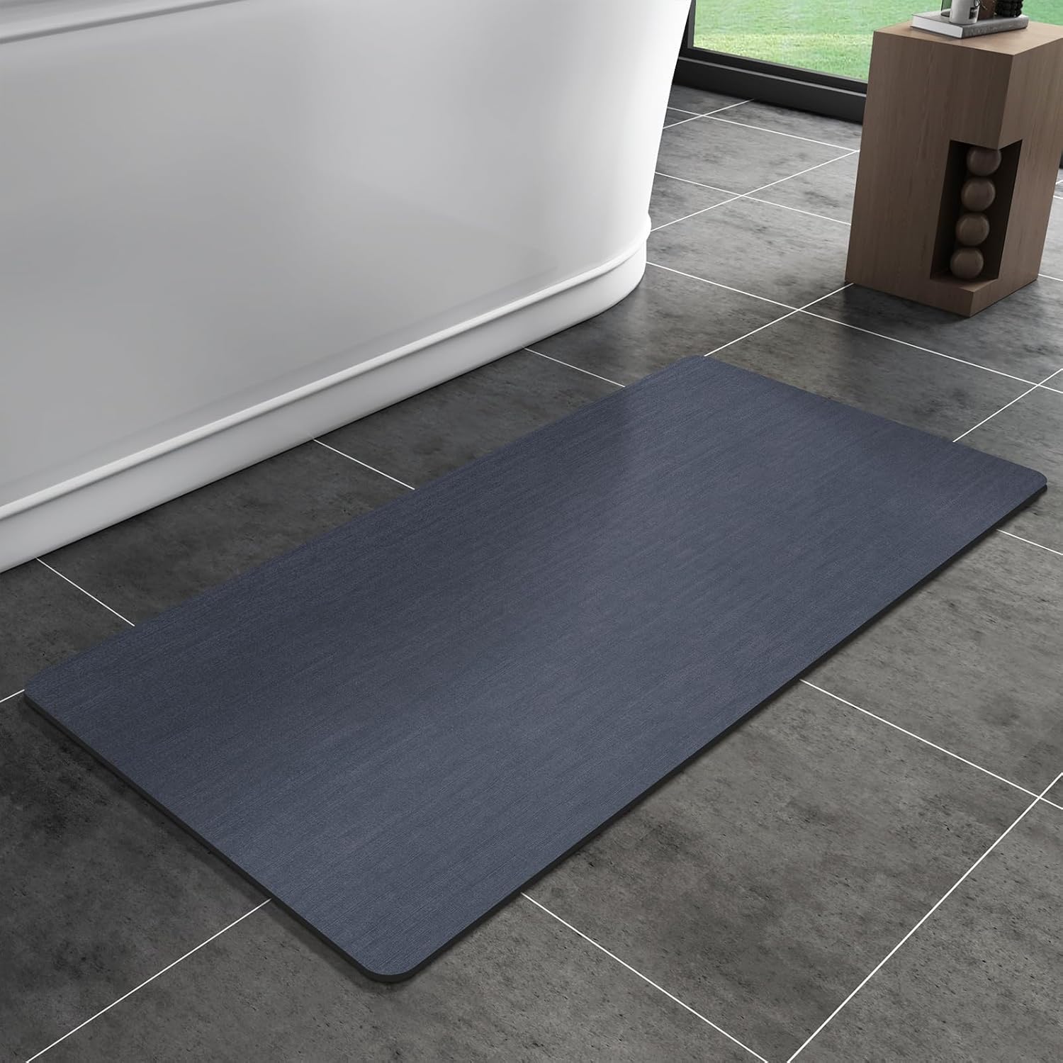 Amazon.com: Mecko Bath Mat Rug, Rubber Non-Slip Quick Dry Absorbent ...