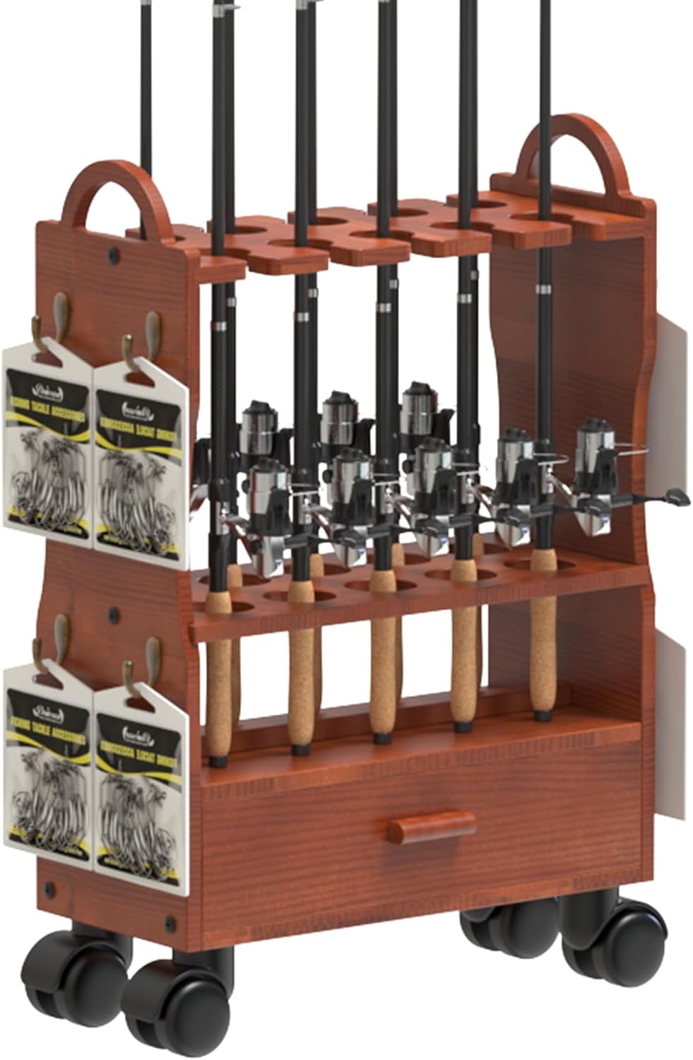 Amazon.com: AHUONEL Fishing Rod Holders for Garage, 360 Degree Rotating ...