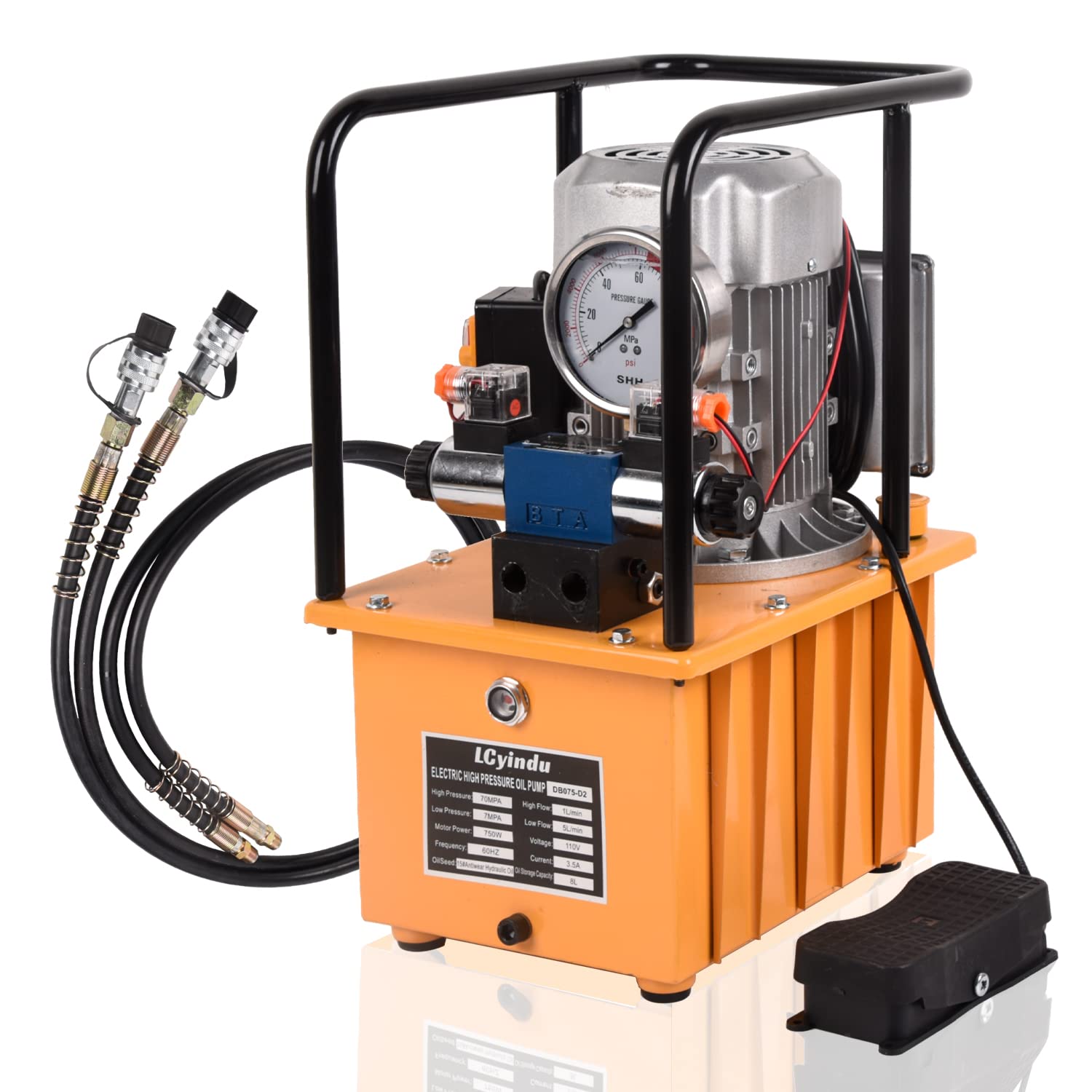 Amazon.com: LCyindu Hydraulic Electric Pump 8.4Quart 2.1Gallon Double ...