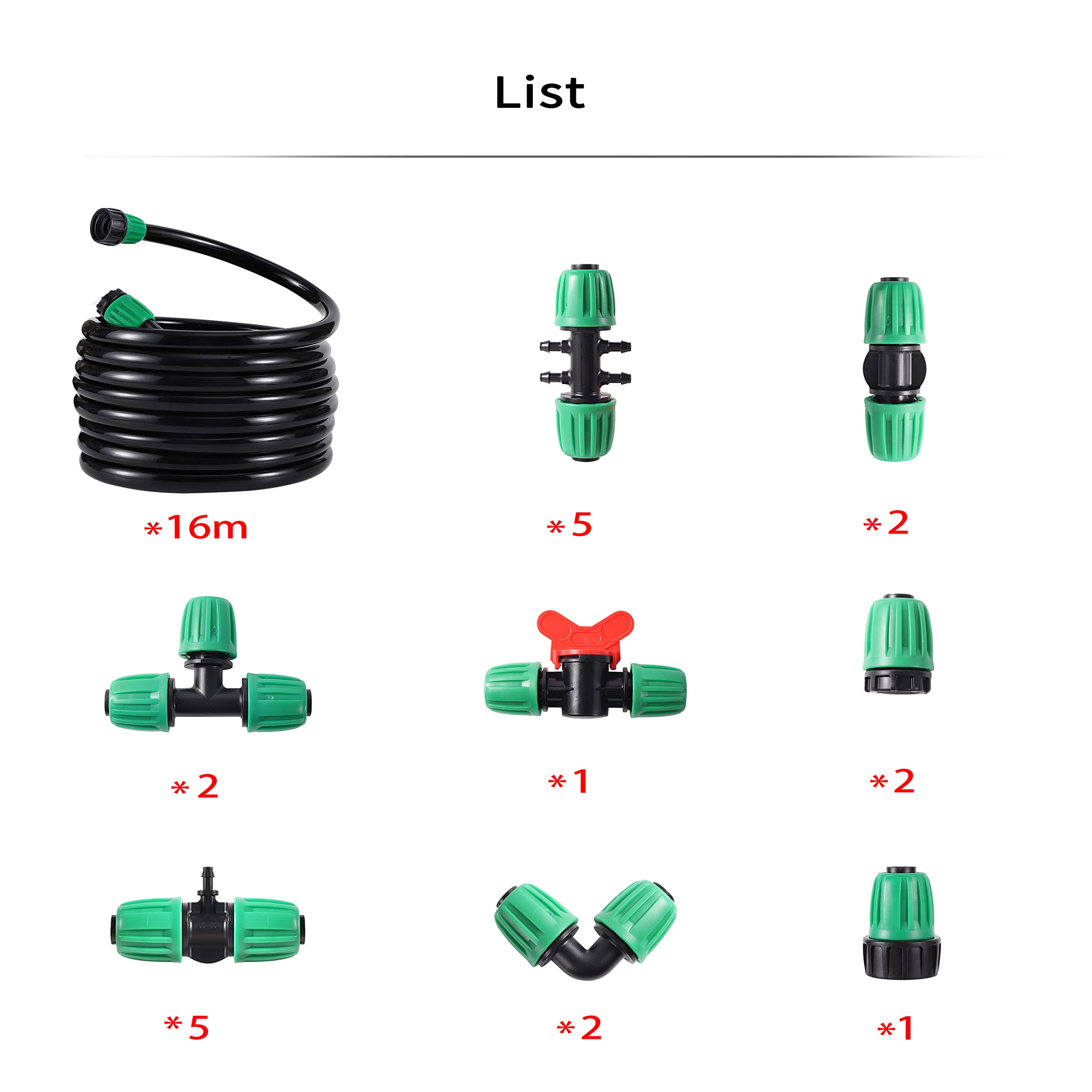Snapklik.com : 52 FT 1/2”PVC Garden Irrigation Tubing HoseOD:16mm,ID ...
