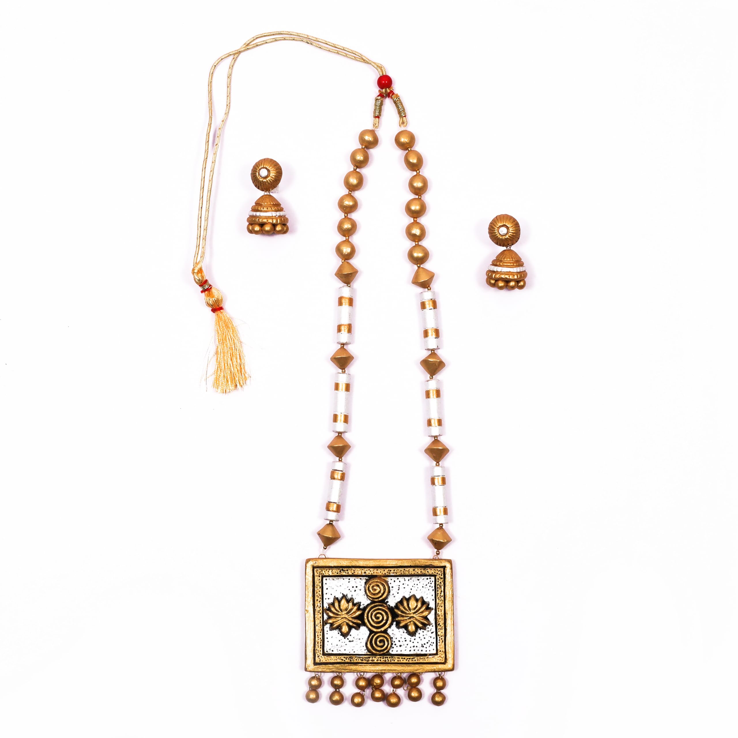 Buy NTC Handcraft nakshatra design terracotta long jewellery with ...