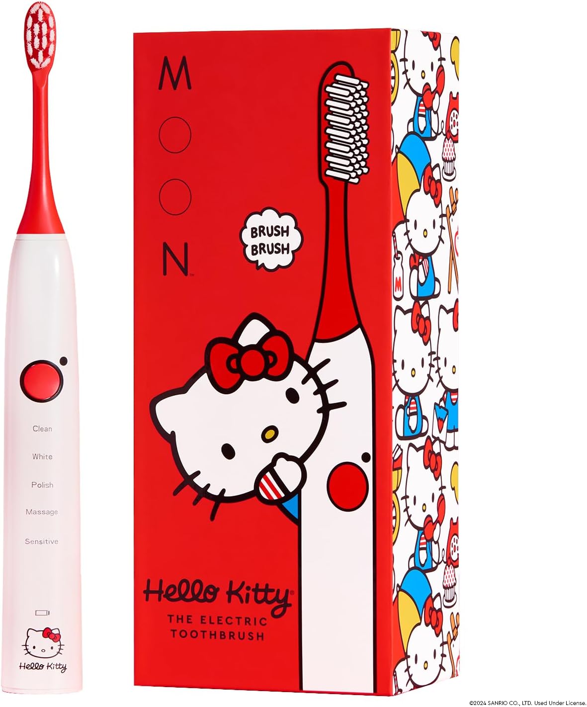 Amazon.com: MOON x Hello Kitty Electric Toothbrush for Adults, 5 Smart ...