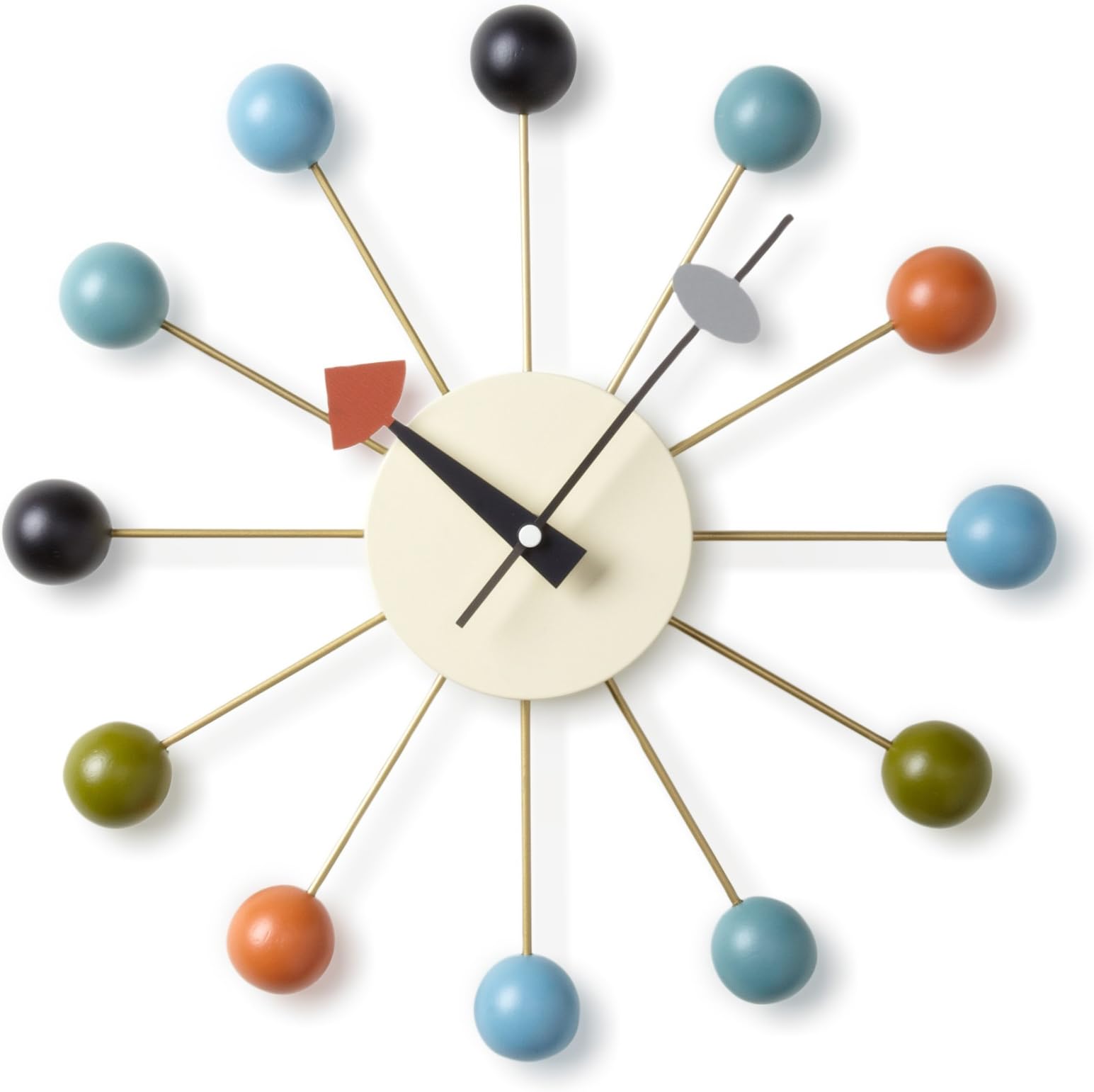 Amazon.com: Telechron Atomic Ball Wall Clock, Multi : Home & Kitchen