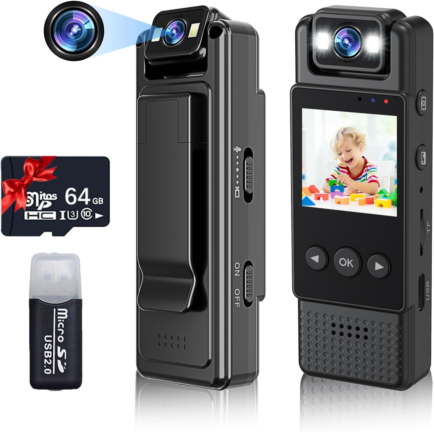 Amazon.com : kaysunlink Body Camera with Audio and Video Recording ...