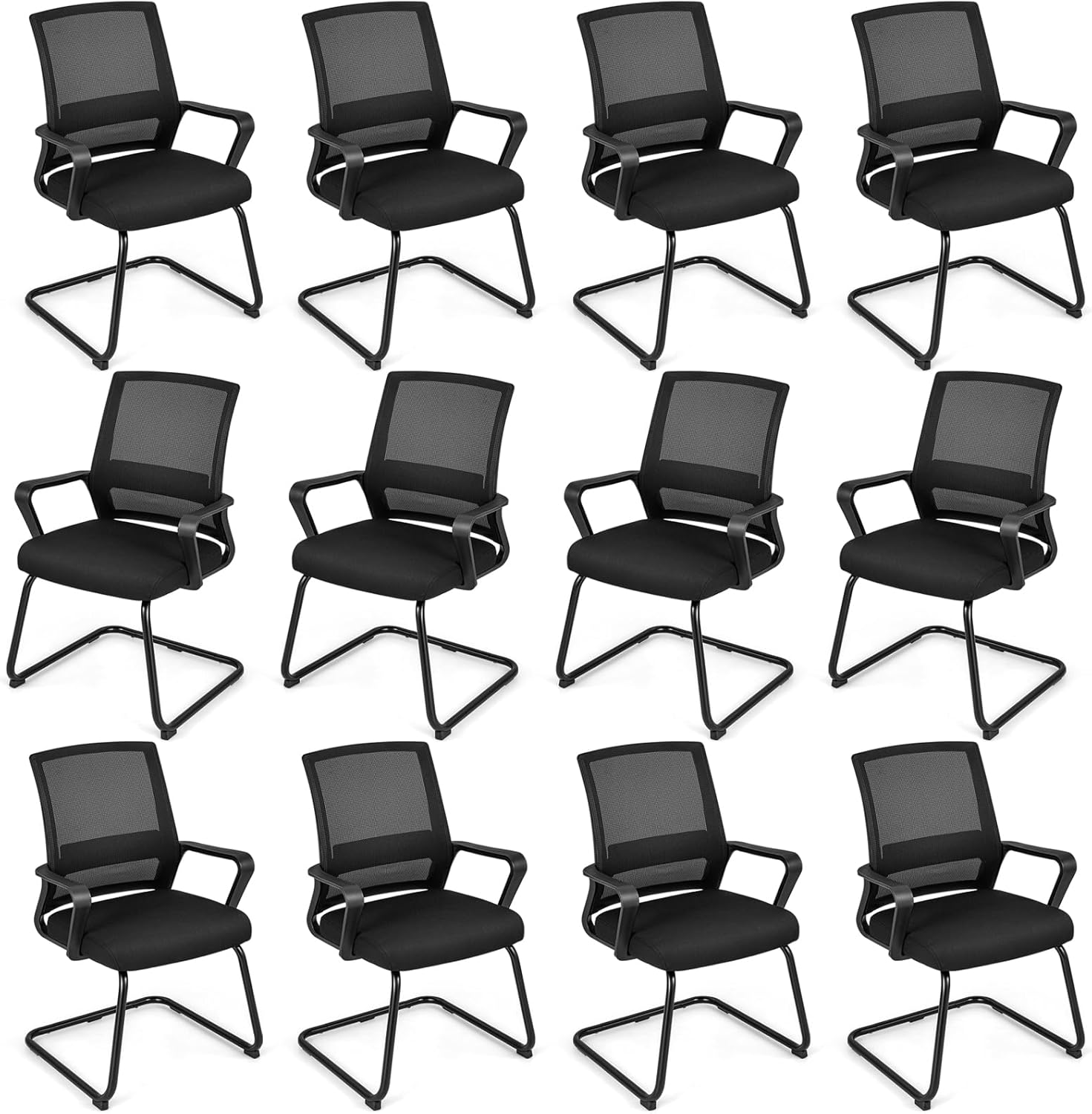 Amazon.com: Giantex Office Guest Chair with Lumbar Support Ergonomic ...