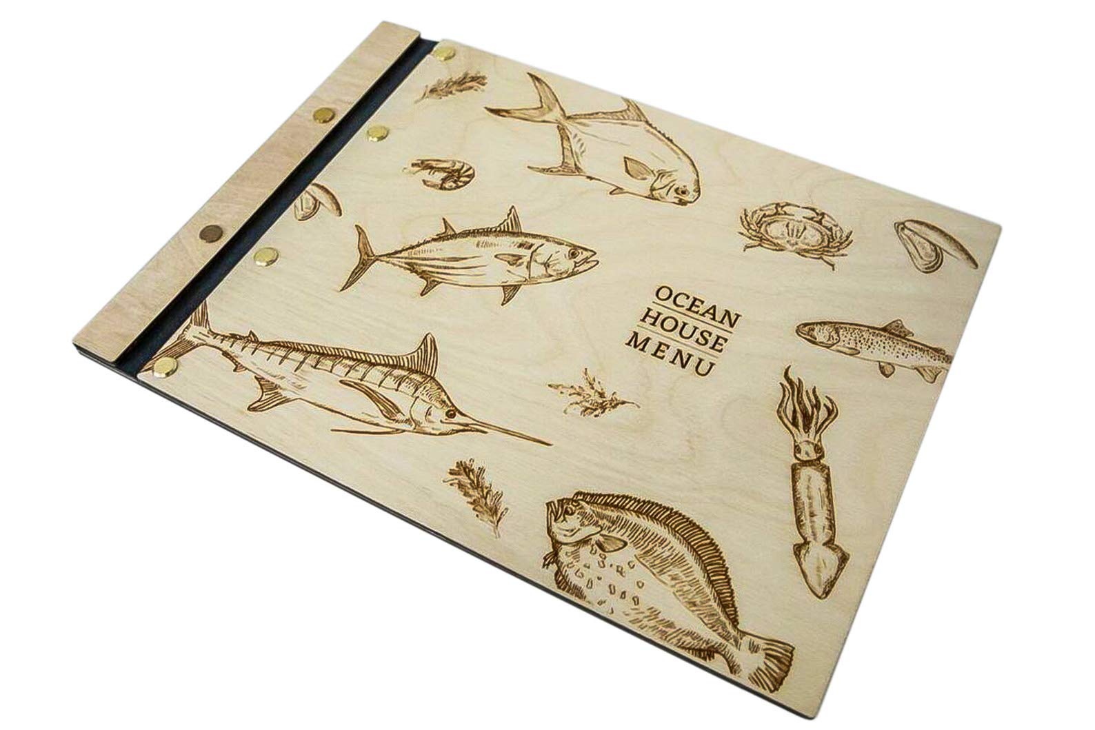 Buy Wooden Menu Holder Menu Booklet-Menu Covers, Menu Board for ...