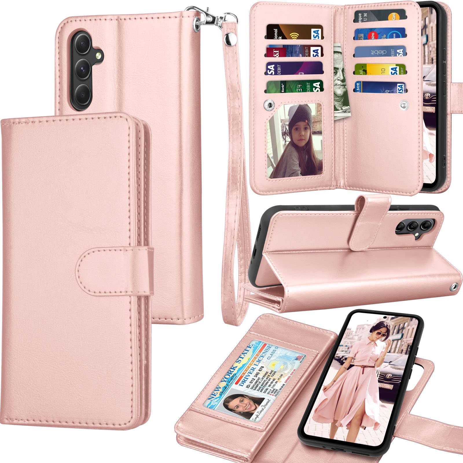 Amazon.com: Galaxy A54 5G Case, Galaxy A54 5G Wallet Case, Tekcoo ...