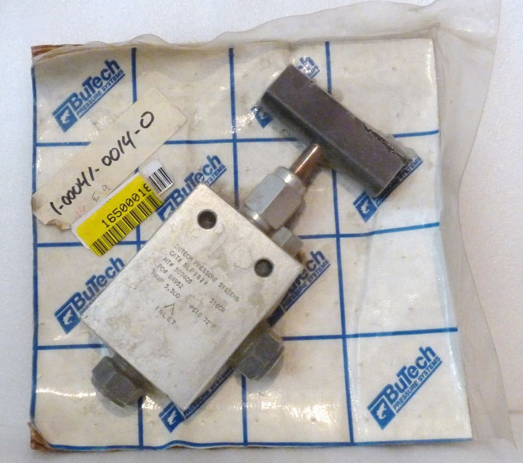 BUTECH PRESSURE SYSTEMS SLPV82V VALVE 1/2" TUBE 2-WAY ANGLE VEE TYPE ...