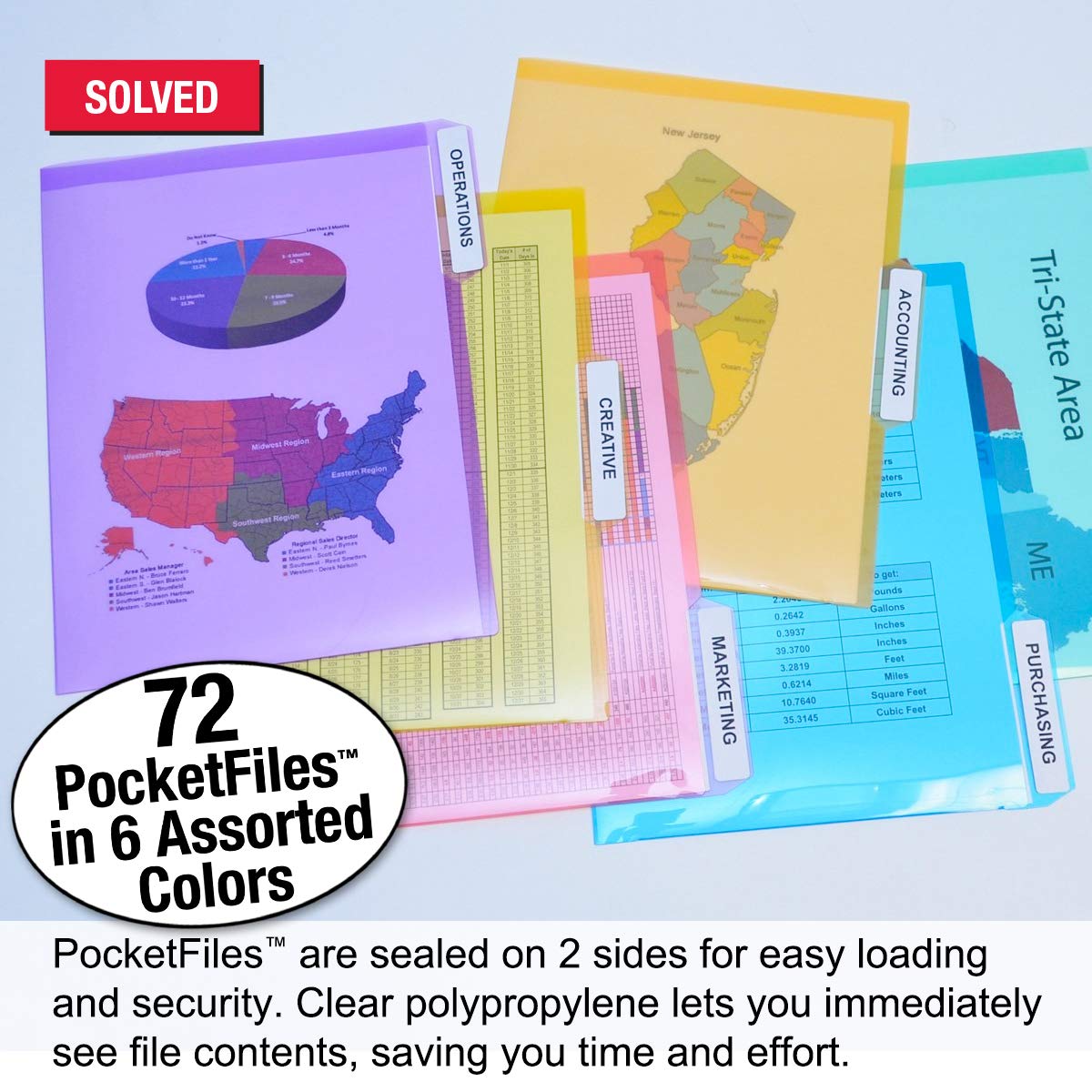 Snapklik.com : Ultimate Office PocketFile Clear Poly Document Folder ...