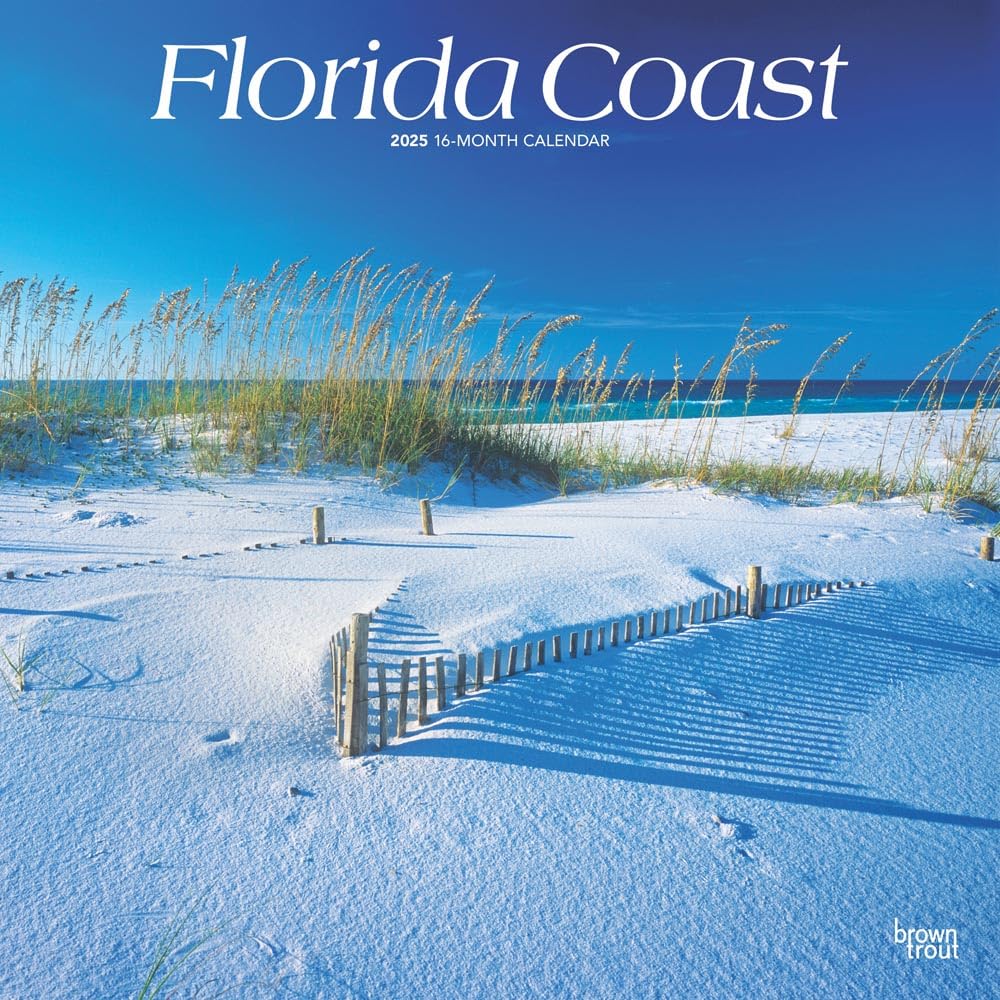 Florida Coast | 2025 12 x 24 Inch Monthly Square Wall Calendar ...
